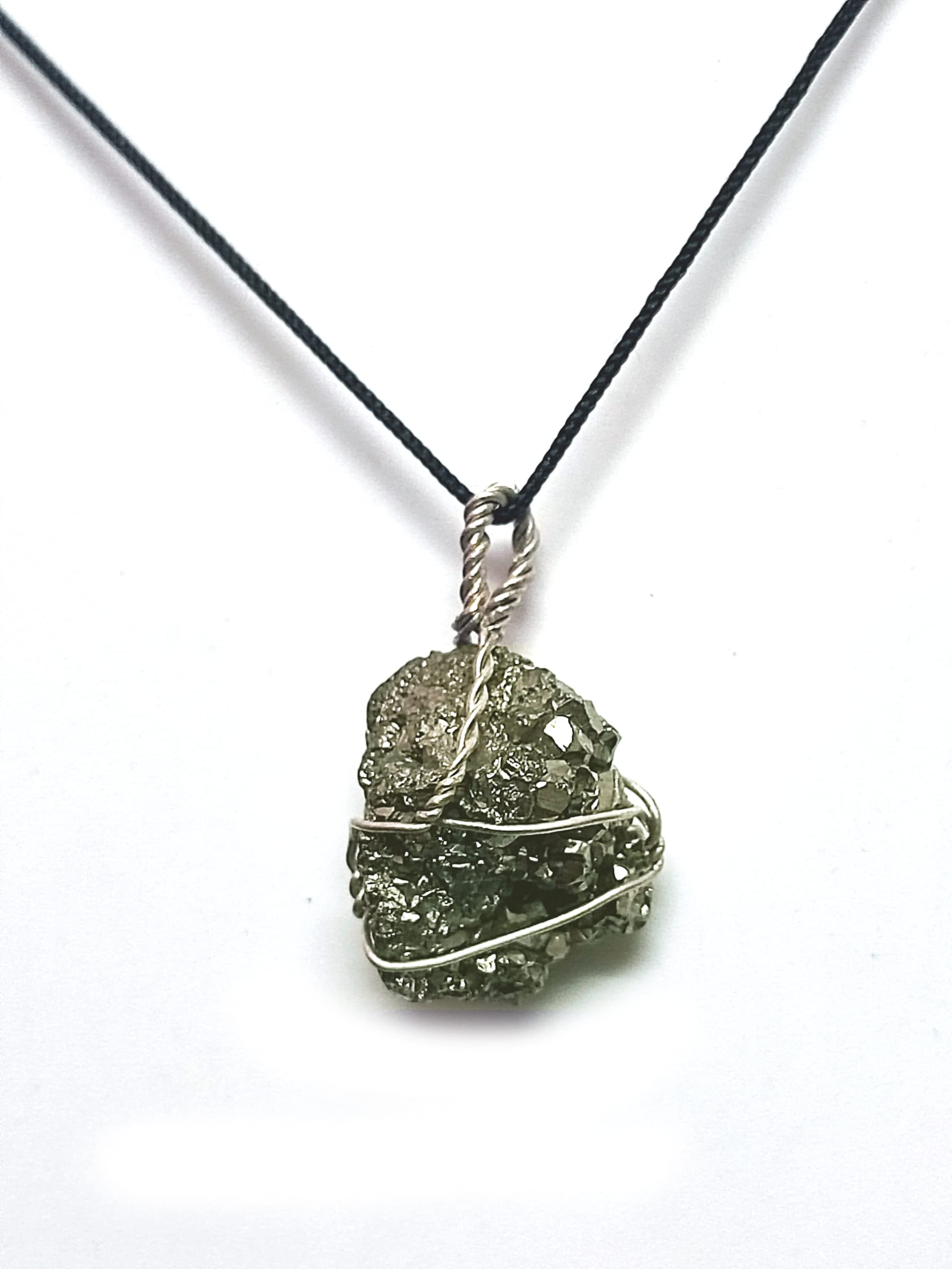 ASTROGHAR Natural Golden pyrite Wealth Finance Rough Raw Uneven shape Crystal pendant For Men And Women, Standard, crystal, PYRITE