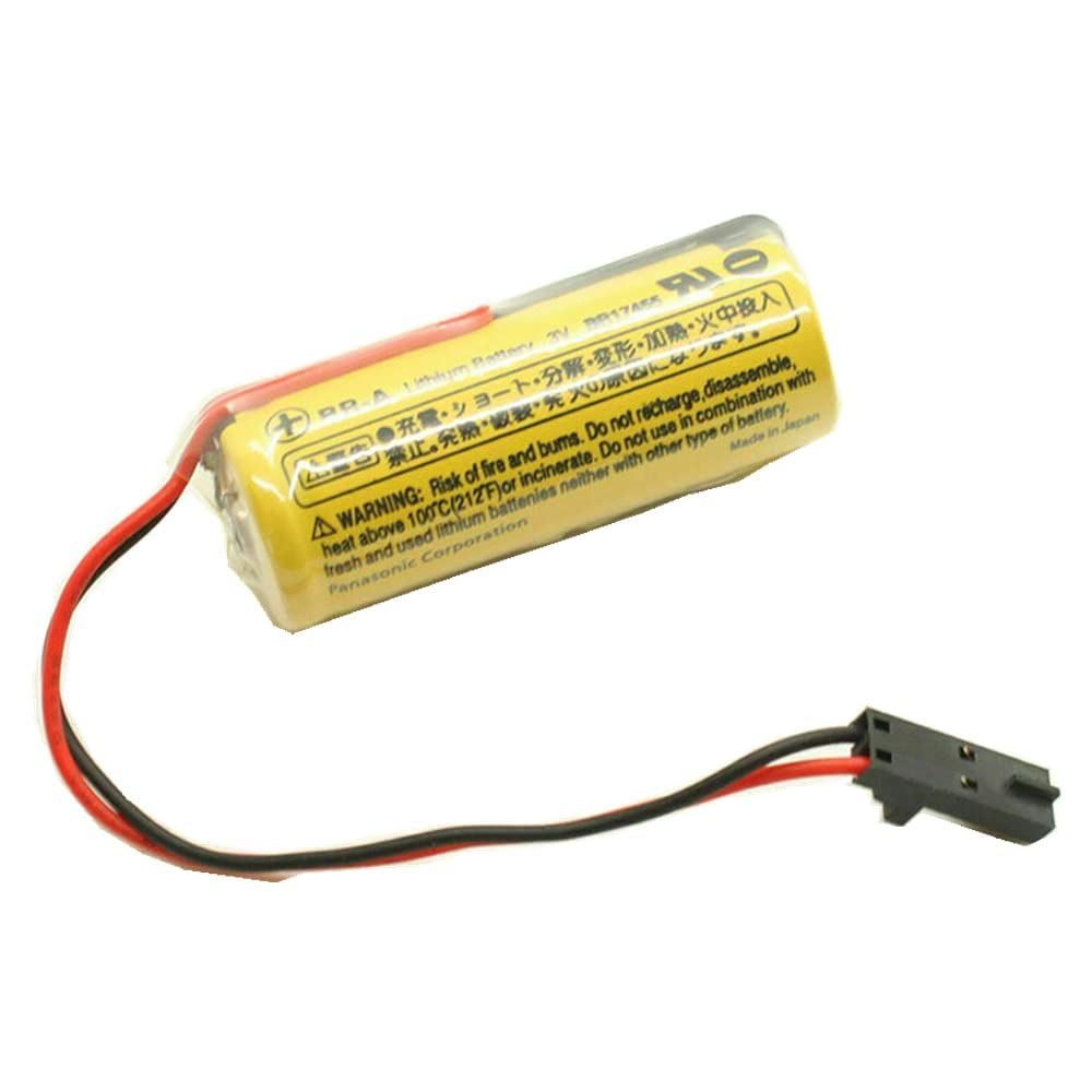 BAOBUTE 8PCS 3V 1770-XYC 3V 1800mAh Lithium PLC Battery Replacement for 1770-XYC/A 1770-XYB 1756-BA1 with Black Plug