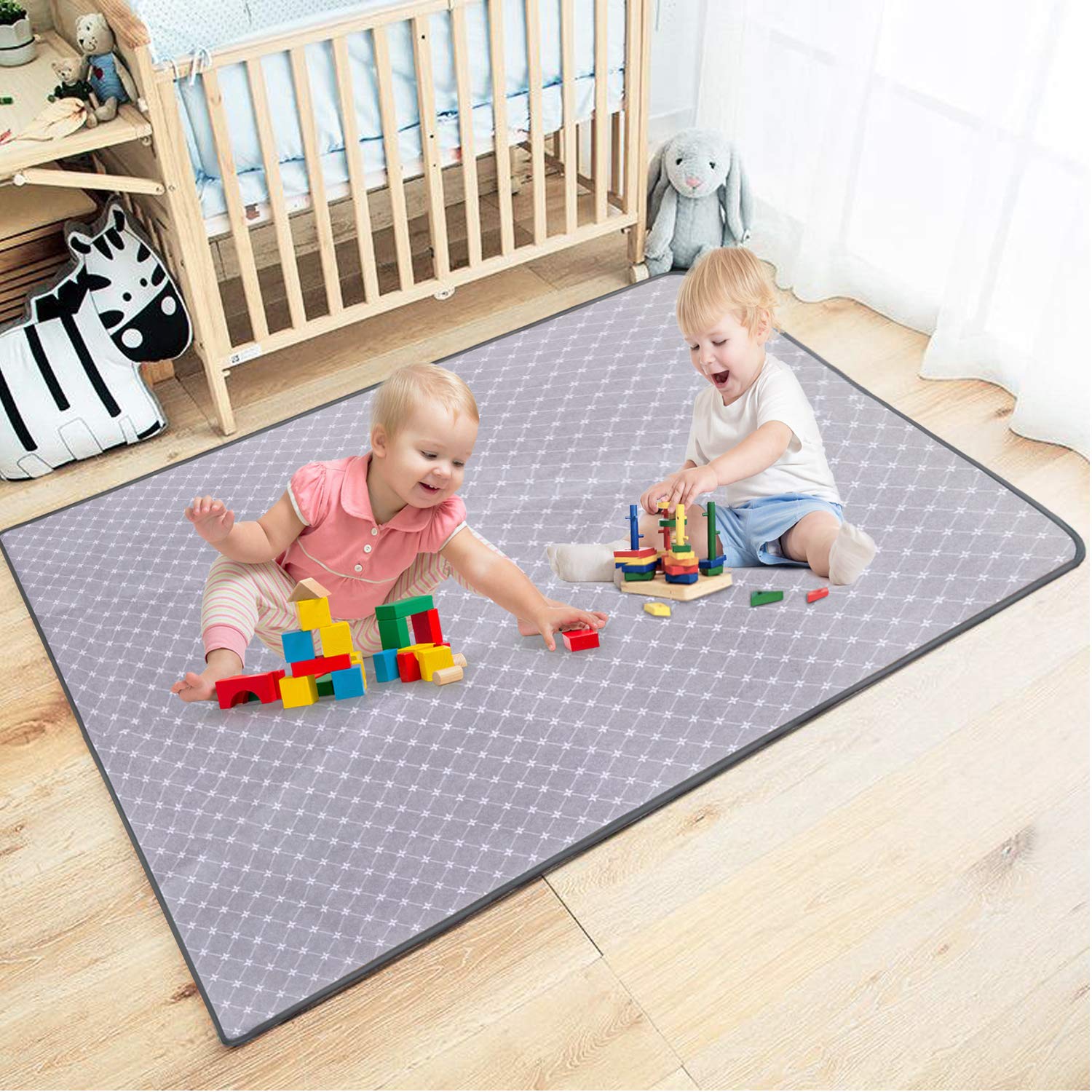 UBBCARE Splat Mat for Under High Chair Floor Mat Baby Waterproof Anti-Slip Splash Mess Mat Portable Play Mat and Table Cloth 51"
