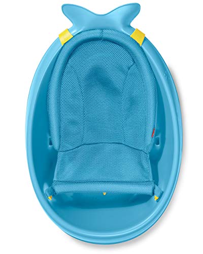Skip Hop Infant Bath Tub 3-Stage Grow With Baby Smart Sling MOBY Bathtub Blue Age 0+