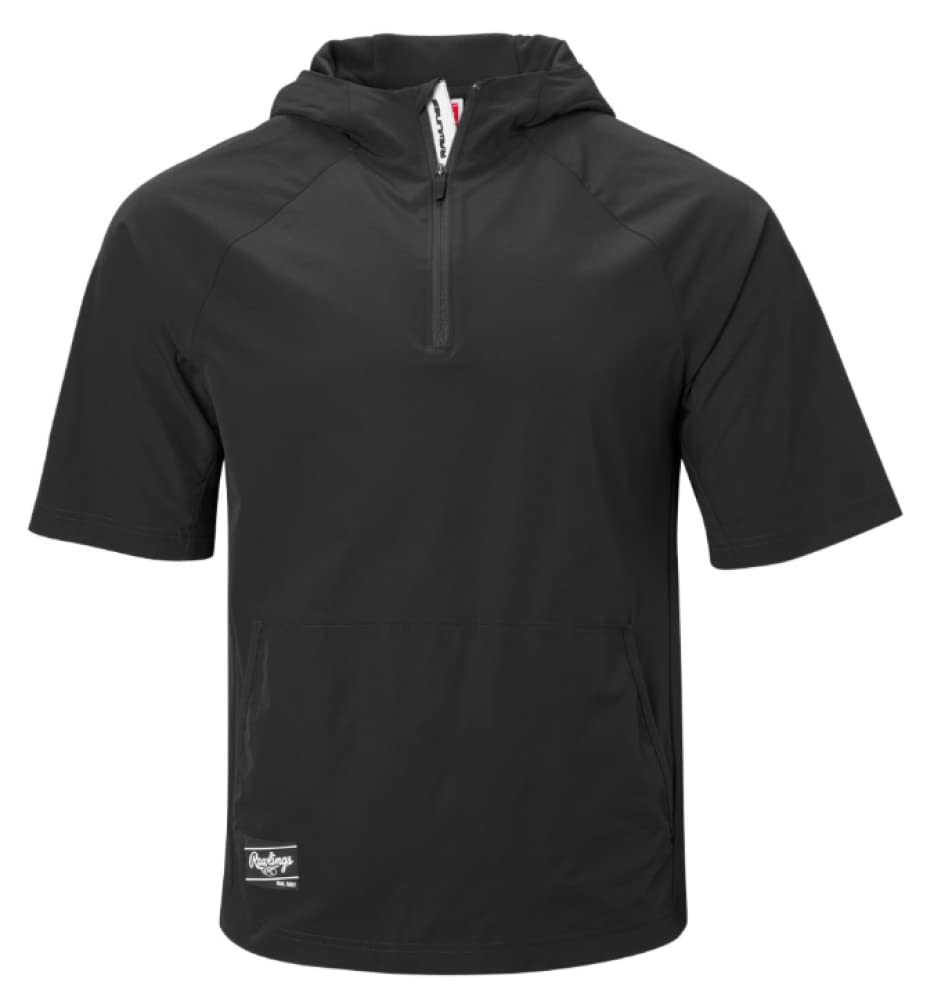 Easton Boys' COLORSYNC Short Sleeve Jacket Youth, Black, Large