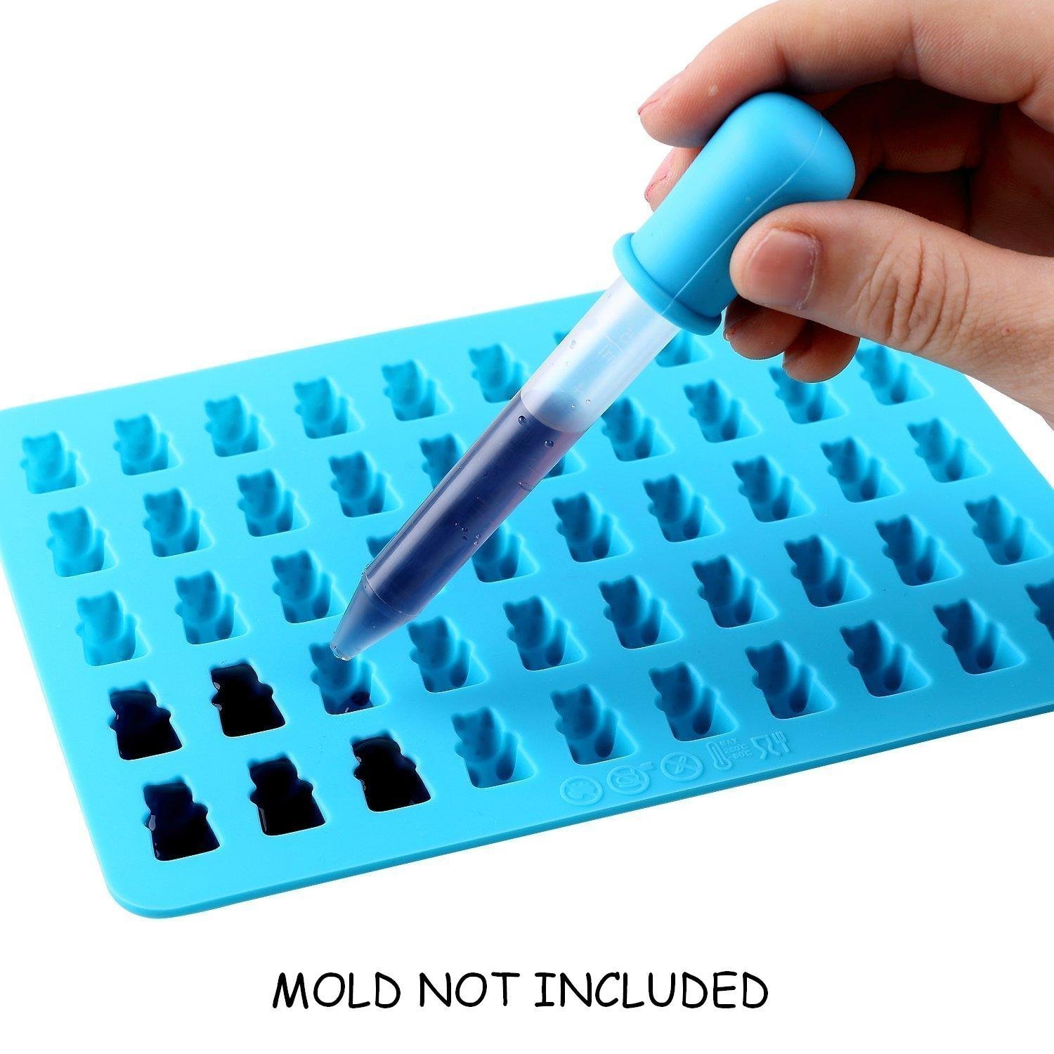 NEW 5 ML LIQUID DROPPERS - Silicone and Plastic Droppers -Silicone and Plastic Pipettes - Essential for Gummy Bears - Candy moulds - Oil - Science/Art Project