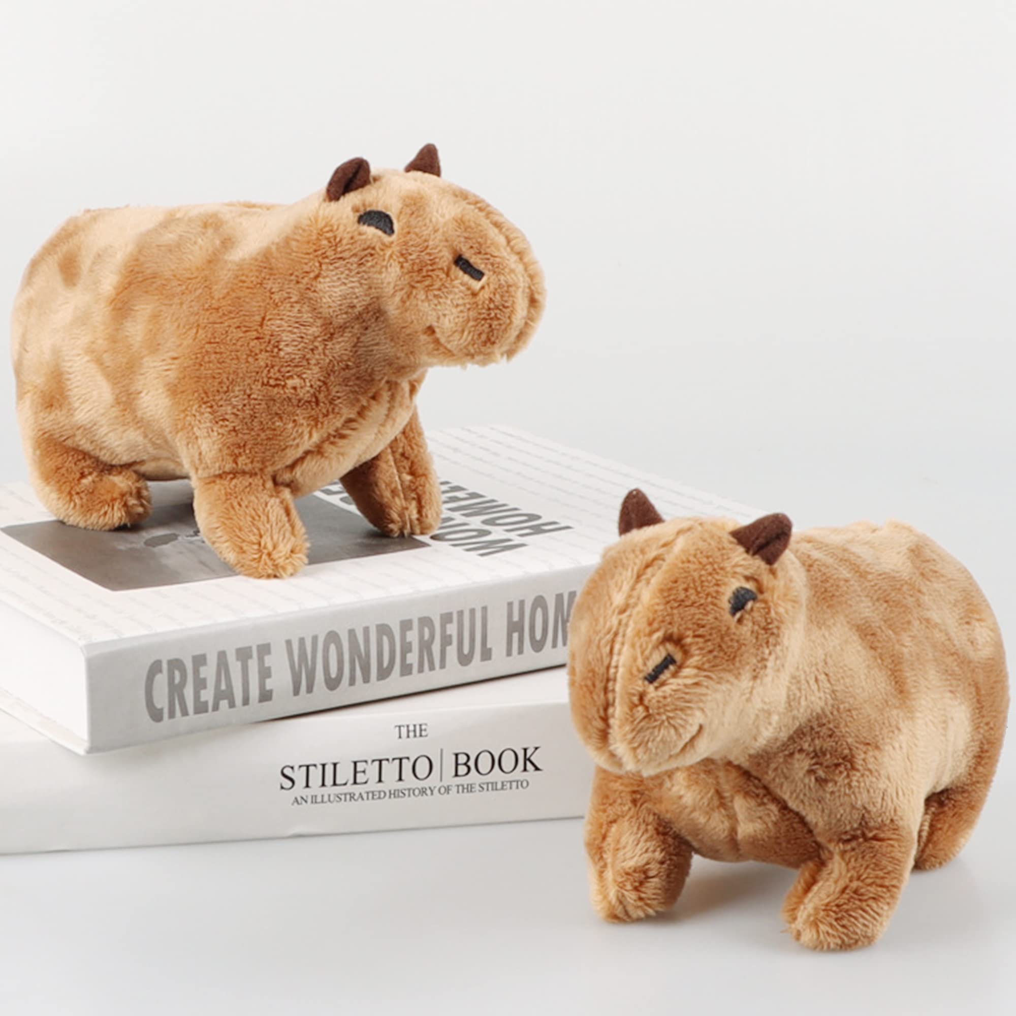 Abawaka 7.9inch Capybara Stuffed Animal Realistic Capybara Plush Toy Simulation Small Otter Plushie Doll Farm Home Decor for Adults Kids (7.9inch)