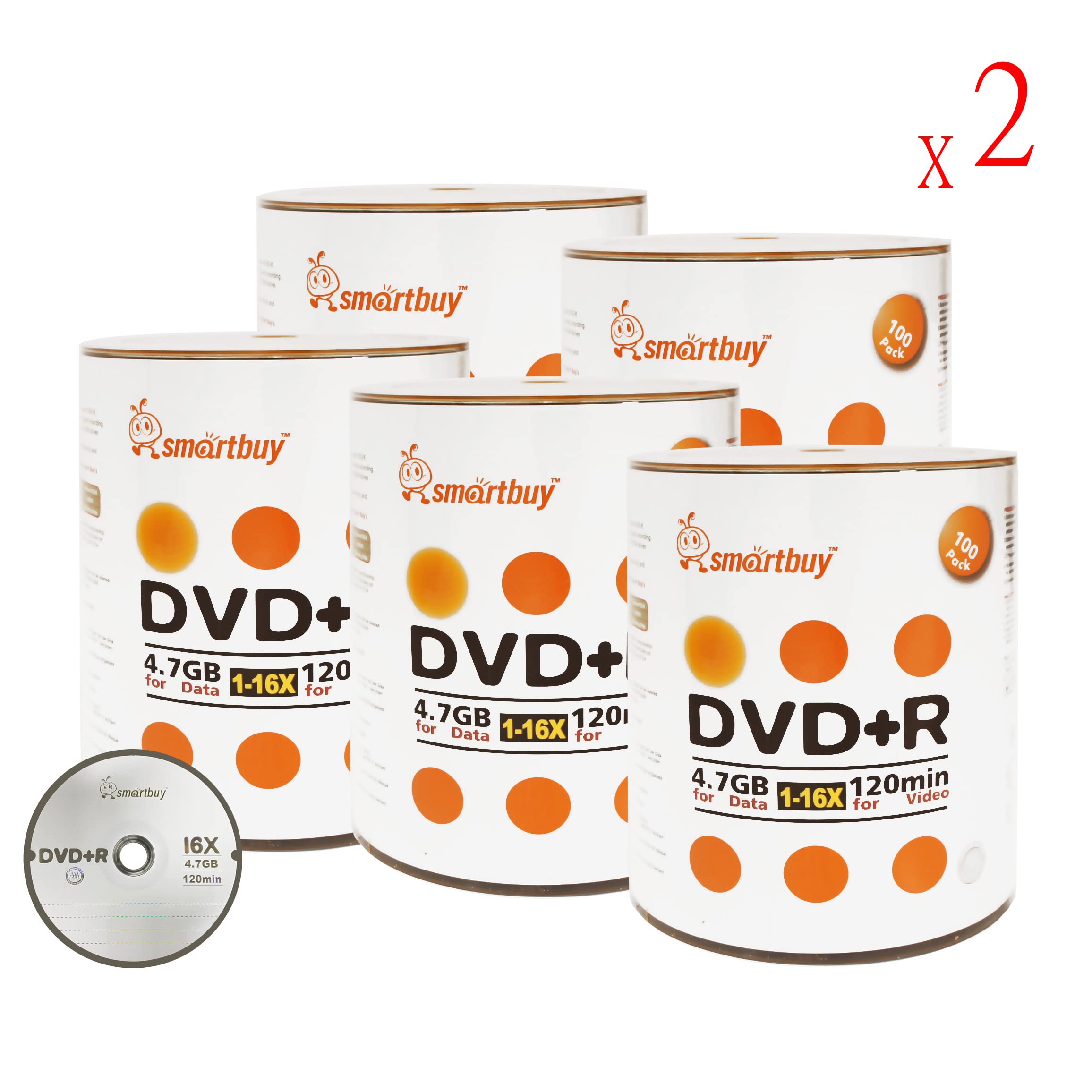 Smart Buy 1000 Pack DVD+R 4.7gb 16x Logo Blank Data Video Movie Recordable Disc, 1000 Disc 1000pk