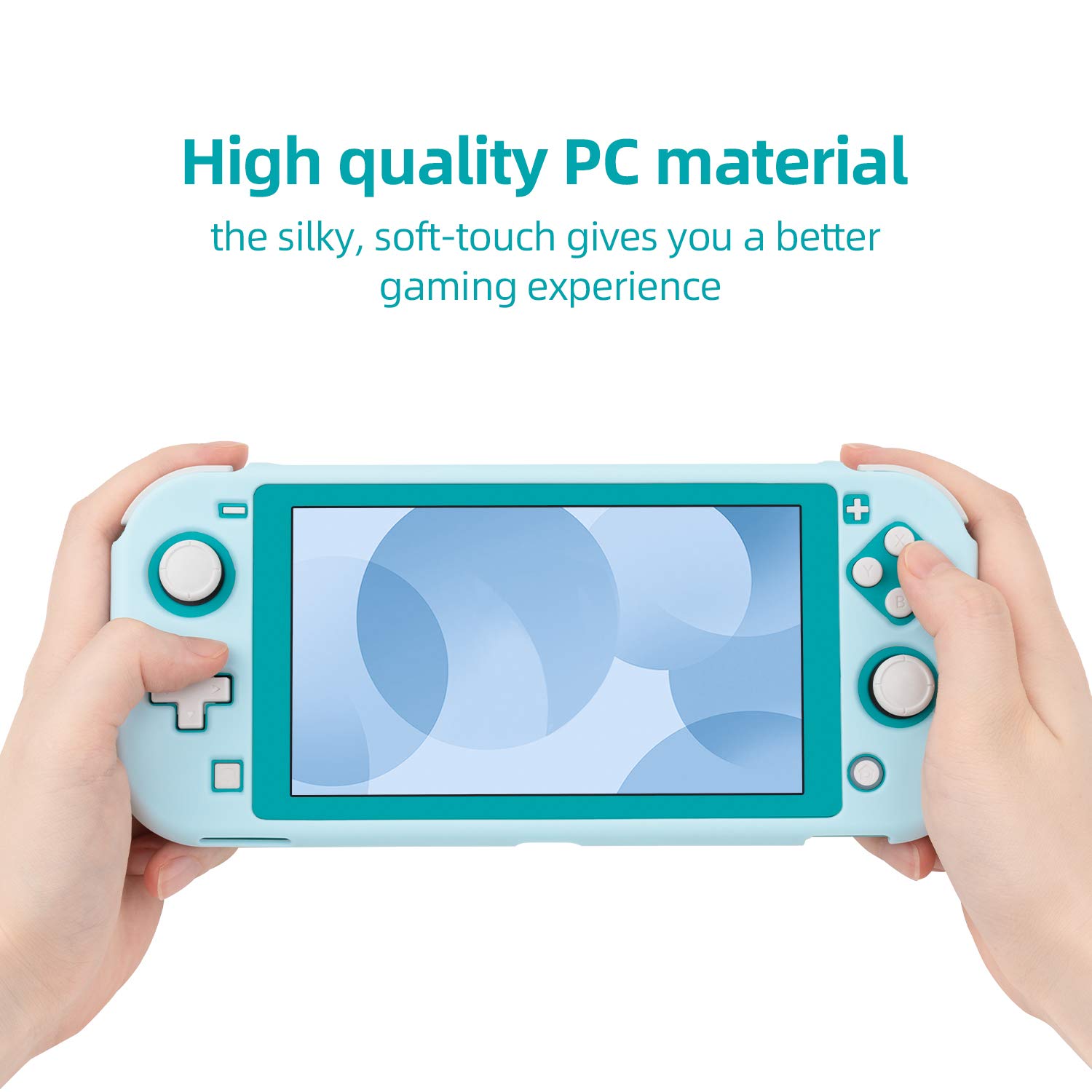 GeekShare Protective Case Compatible with Nintendo Switch Lite, Ergonomic Protective Grip Cover for Switch Lite (Blue)