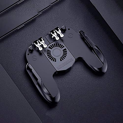 EMISH Mobile Game Controller Gamepad with Power Bank and Cooling Fan Trigger Aim Button L1R1 L2R2 Shoot Joystick for 4.7-6.5" iPhone Android Phone Accesorios (H9)