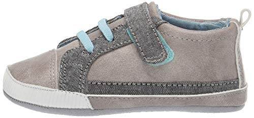 RO + ME Baby Boys Crib Shoe, Parker Grey, 12 Months-18 Months Infant
