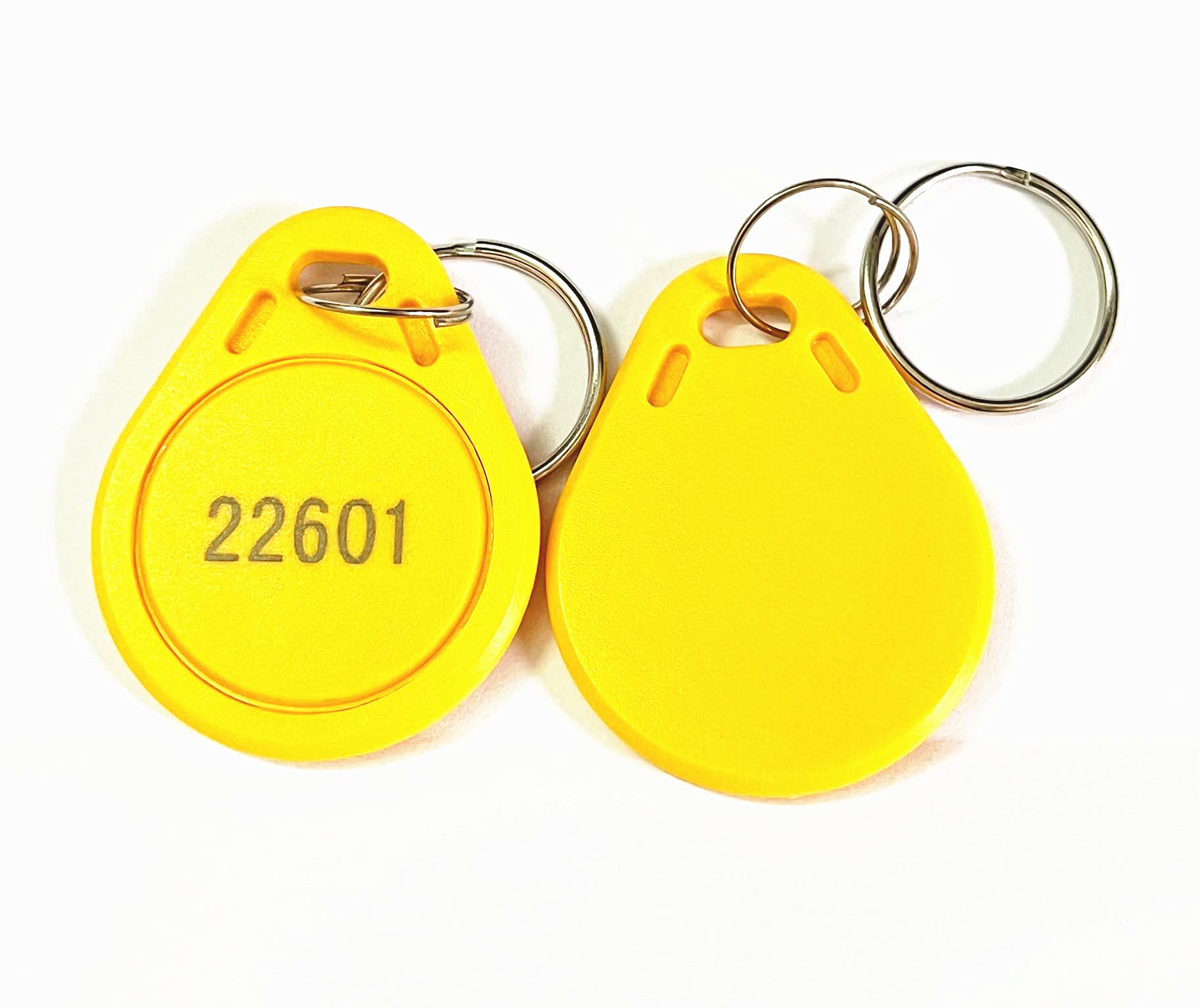 Quentin 100pcs Thin 26 Bit Proximity Key Fobs Weigand Prox Keyfobs Compatable with ISOProx 1386 1326 H10301 Format Readers. Works with The vast Majority of Access Control Systems(Yellow)