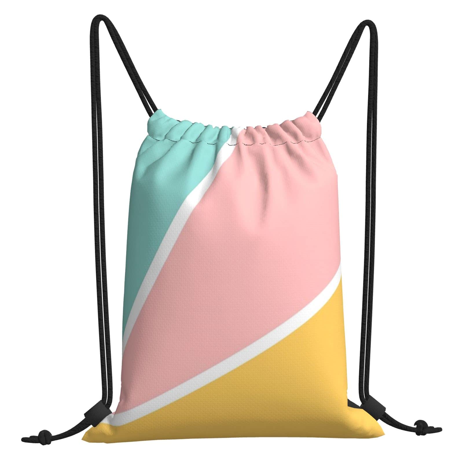 Algranben Rainbow Drawstring Backpack Women Girls Pull String Cinch bag for Beach Travel Sport Yoga