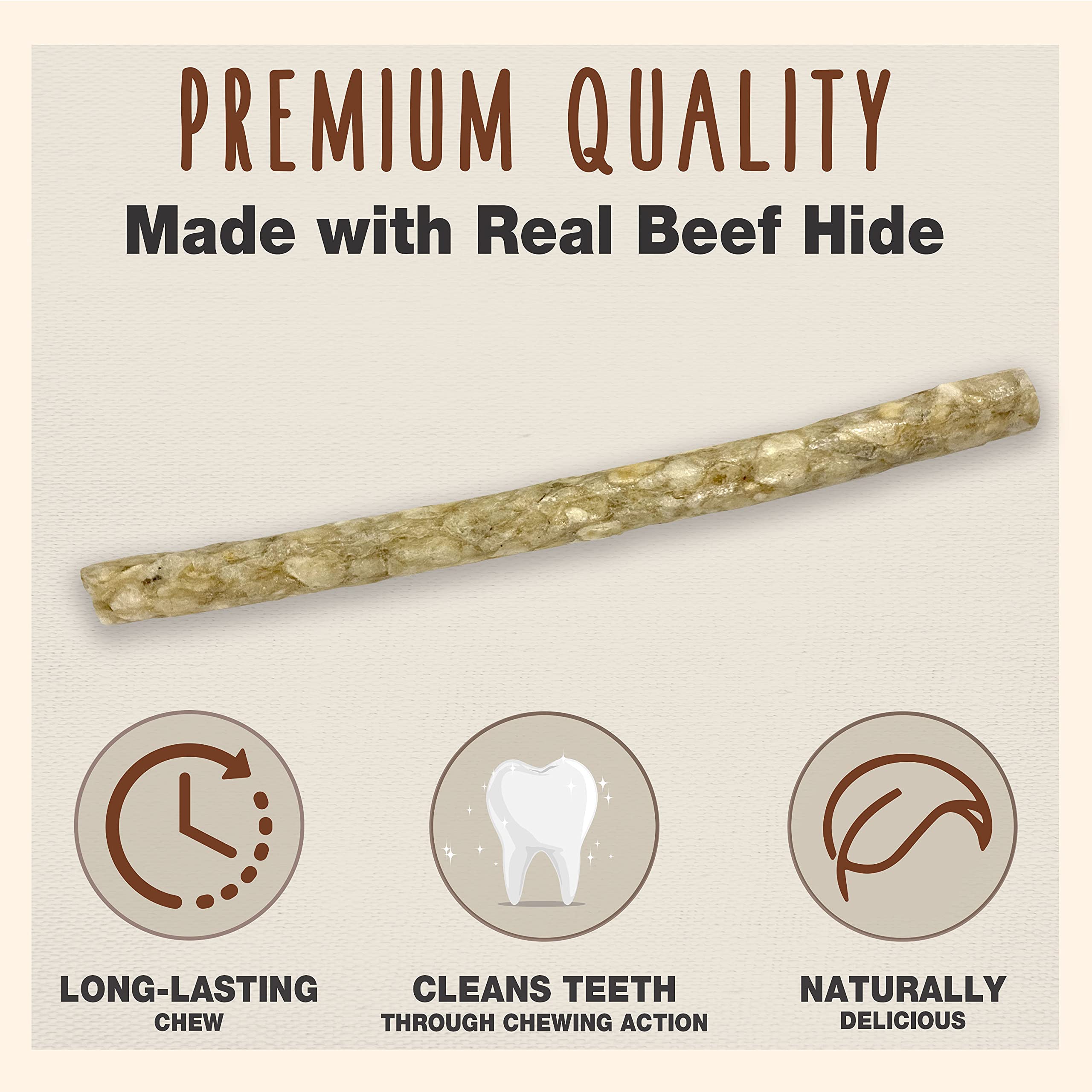 moofin Cadet Premium Grade Beef Hide 5" Munchy Sticks,1.98 Lb, Long-Lasting Dog Chews for Teeth Cleaning, 100-Count, Bundle with Pet Training Stainless Steel Clicker Whistle [Pack of 3]