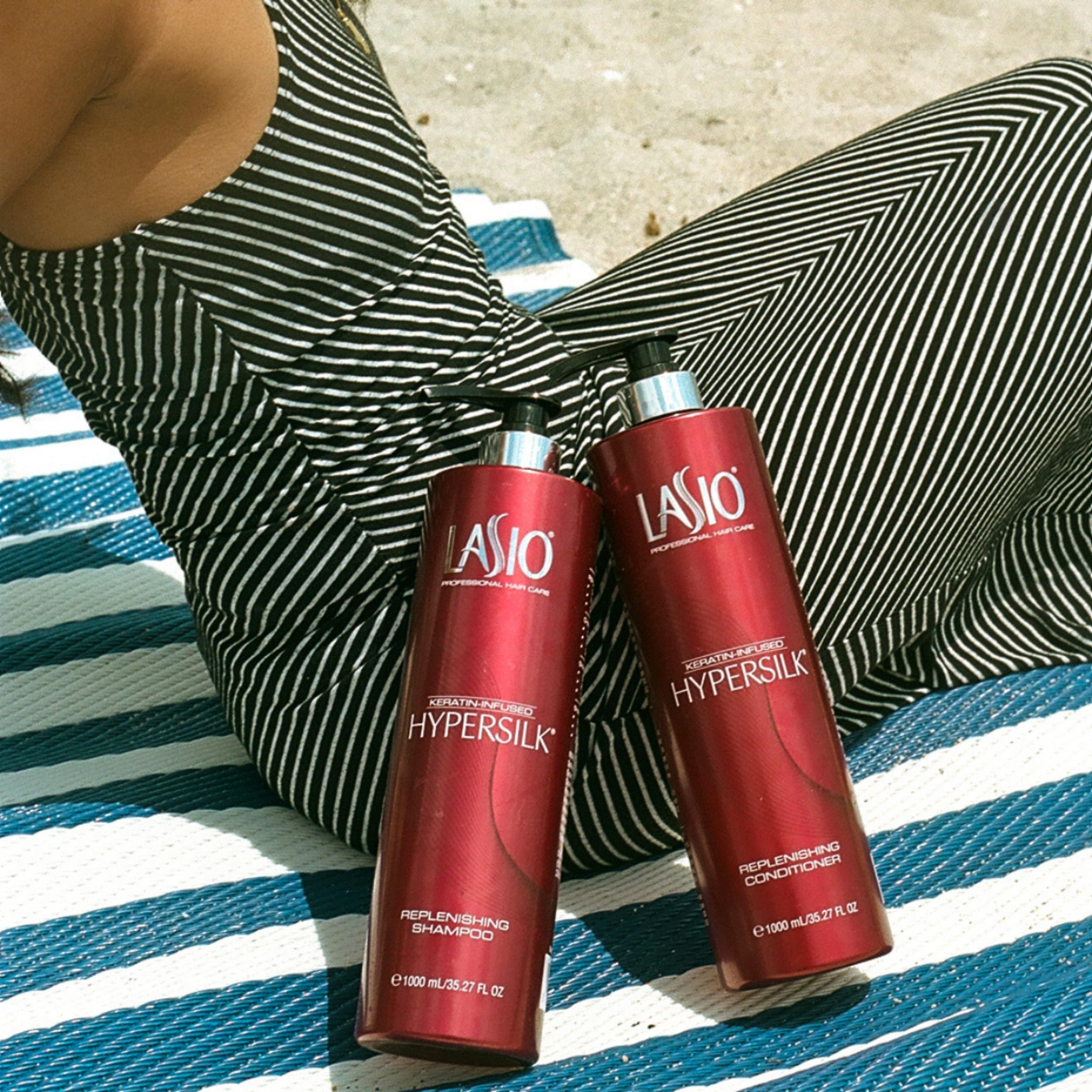 Lasio - Keratin-Infused HYPERSILK Replenishing Shampoo & Conditioner Combo Pack - 35.27 Fl. Oz - Repair, Restore & Redefine Hair Care Products