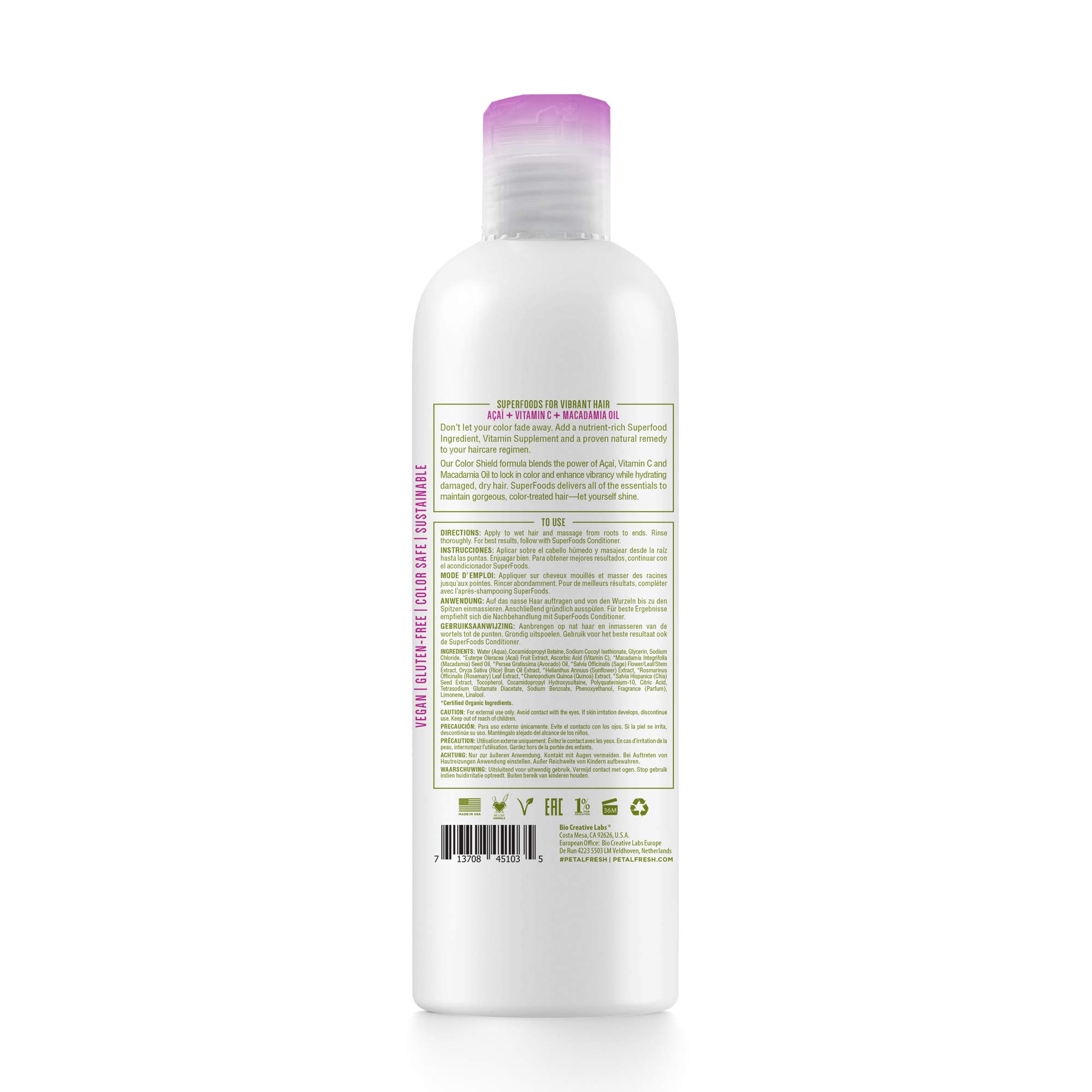 Petal Fresh SuperFoods Color Shield Shampoo (Açaí, Vitamin C & Macadamia Oil) | SuperFoods Beauty