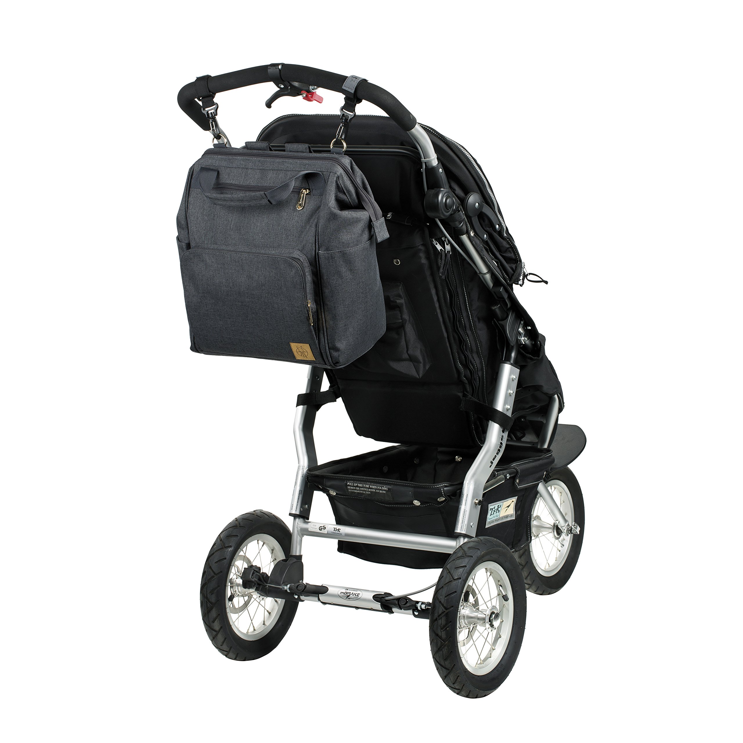 Lässig Goldie Glam Diaper Bag -Travel Backpack- Multi-Functional and Lightweight for Both Baby and Kids Care-Stylish and Durable - Anthracite