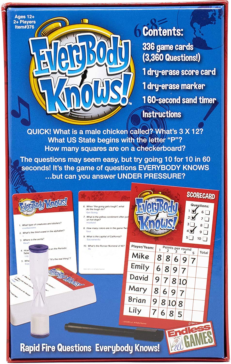 Endless Games Everybody Knows! - Trivia Card Game - 2018 Edition