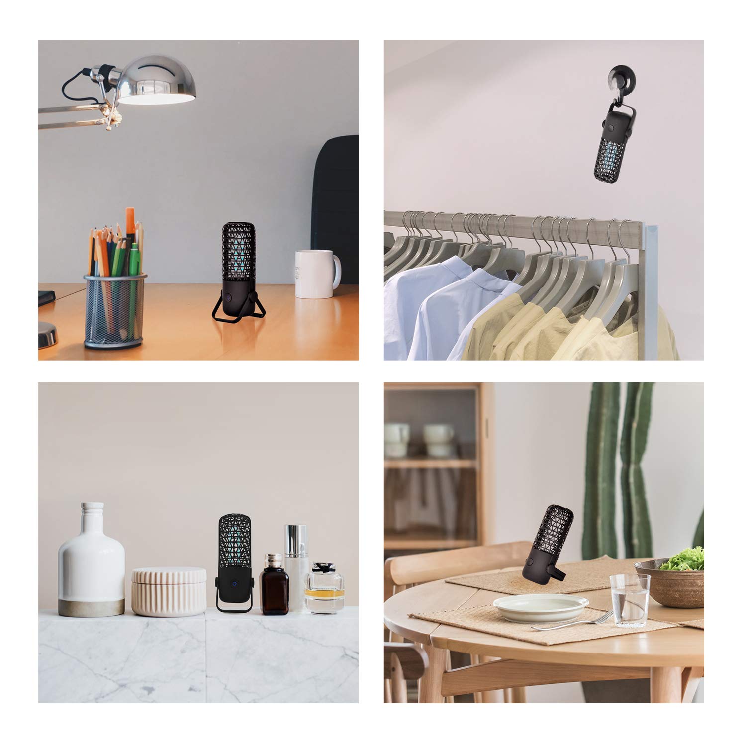 Aquatrend UV and Öz öen Sänit izer Lamp,Protable Mini Germi cidäl Light for Desktop Wardrobe Cabinet Family Travel Home Car 2.1x6.1 Inch