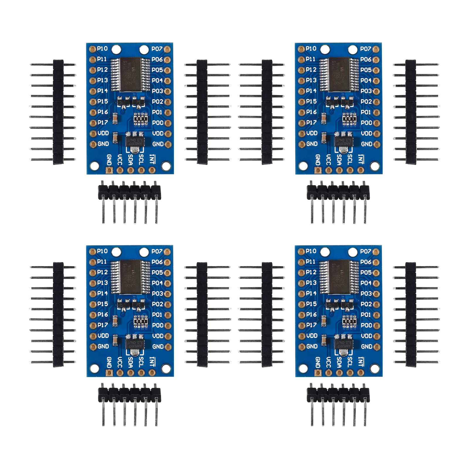 AITIAO 5Pcs PCF8575 IO Expander Board I2C to 16 IO IIC I2C I/O Extension Shield Module DC 2.5-5.5V I2C Communication Control 16 IO Ports