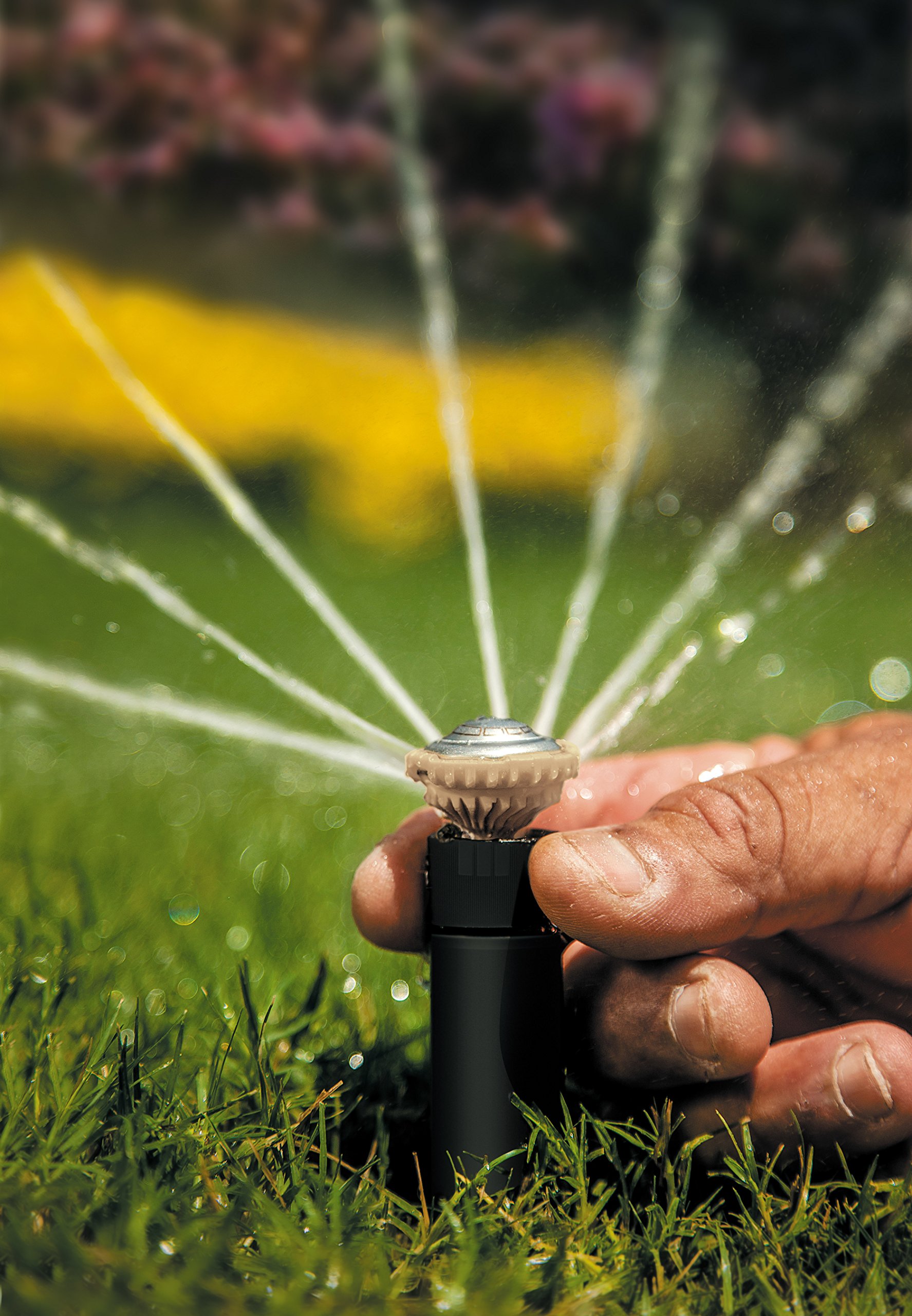 Rain Bird 12SA-RVAN Mini Rotary Pop-Up Spray, Hand Adjustable 45° - 270° Pattern, 13' - 18' Spray Distance, 4" Pop-up Height