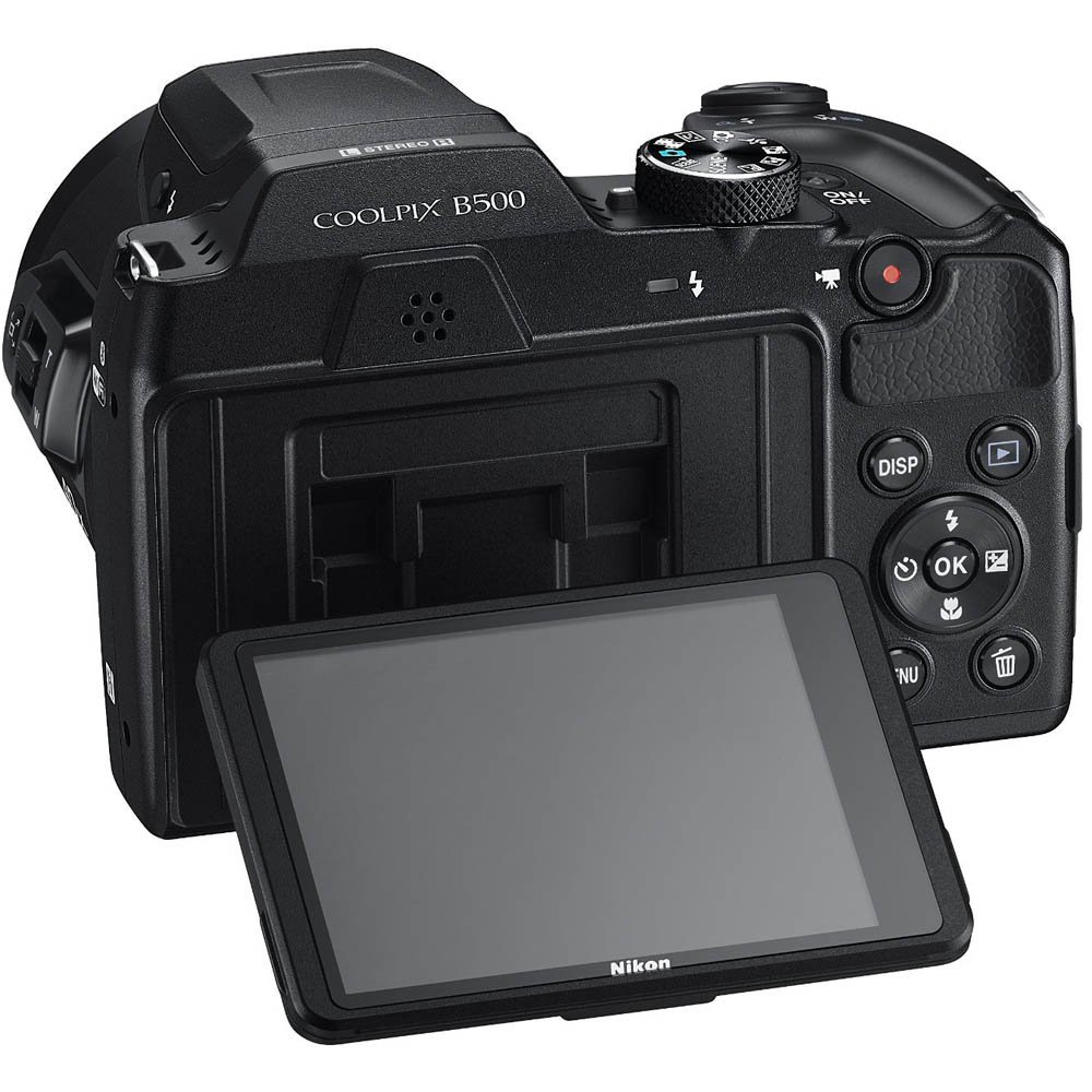 Nikon COOLPIX B500 16MP 40x Optical Zoom Digital Camera with Built-in Wi-Fi Black Bundle with 16GB SDHC High Speed Memory Card and Camera Bag for DSLR