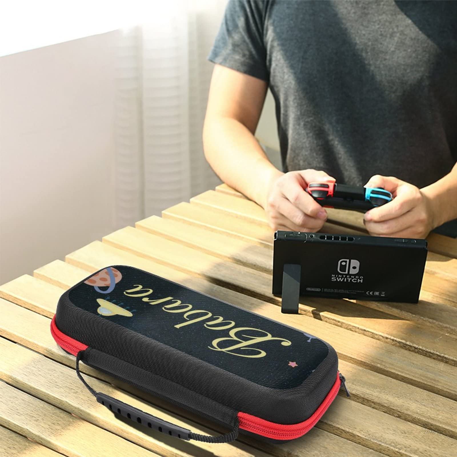 ASSETBAG Custom Carrying Case for Nintendo Switch Carry Storage Personalized Game Case with 20 Games Cartridges with Photo/Text for Boys Girls