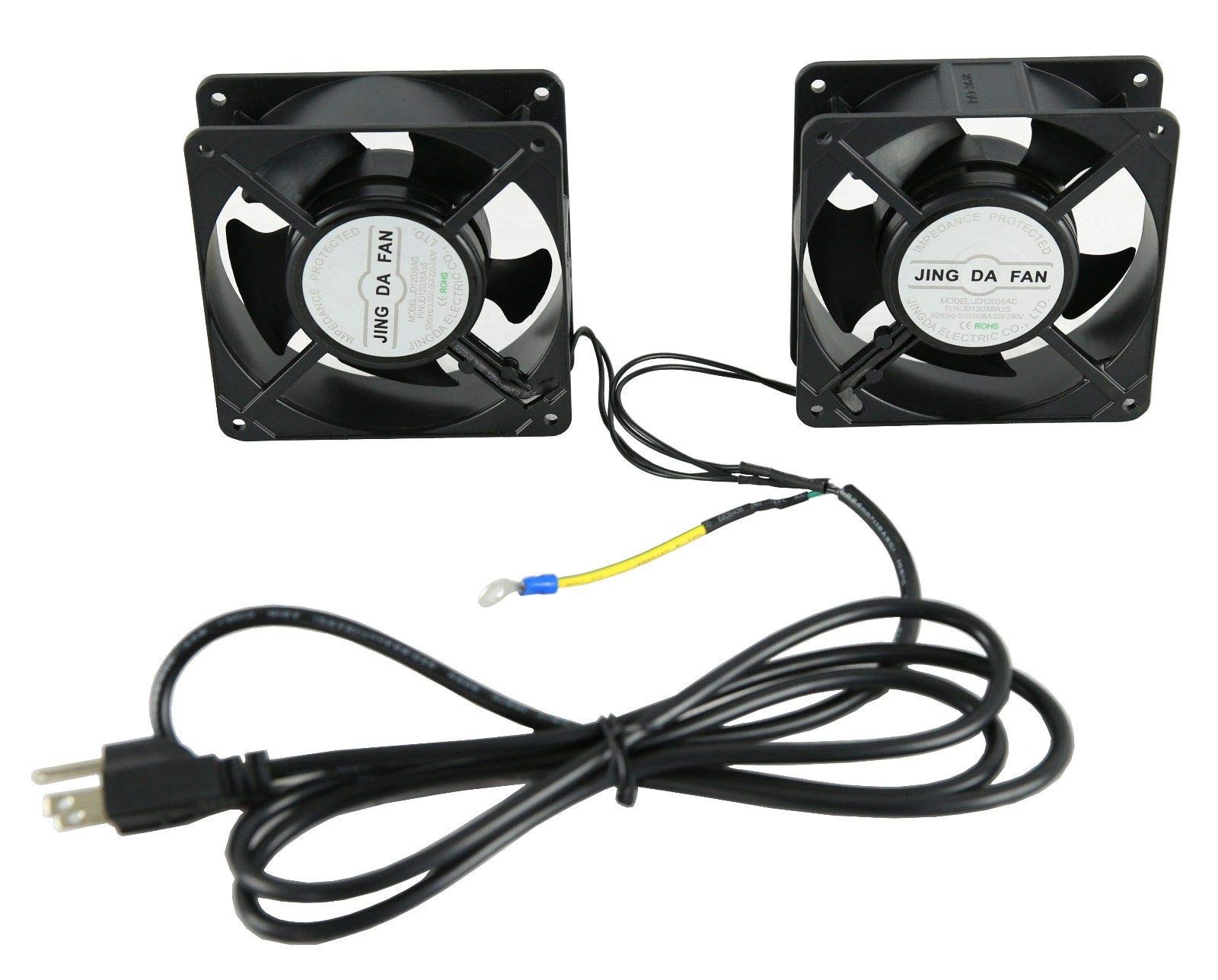 RAISING ELECTRONICS Server Cooling Cabinet Fan 110V Rack Mount 2 Pieces