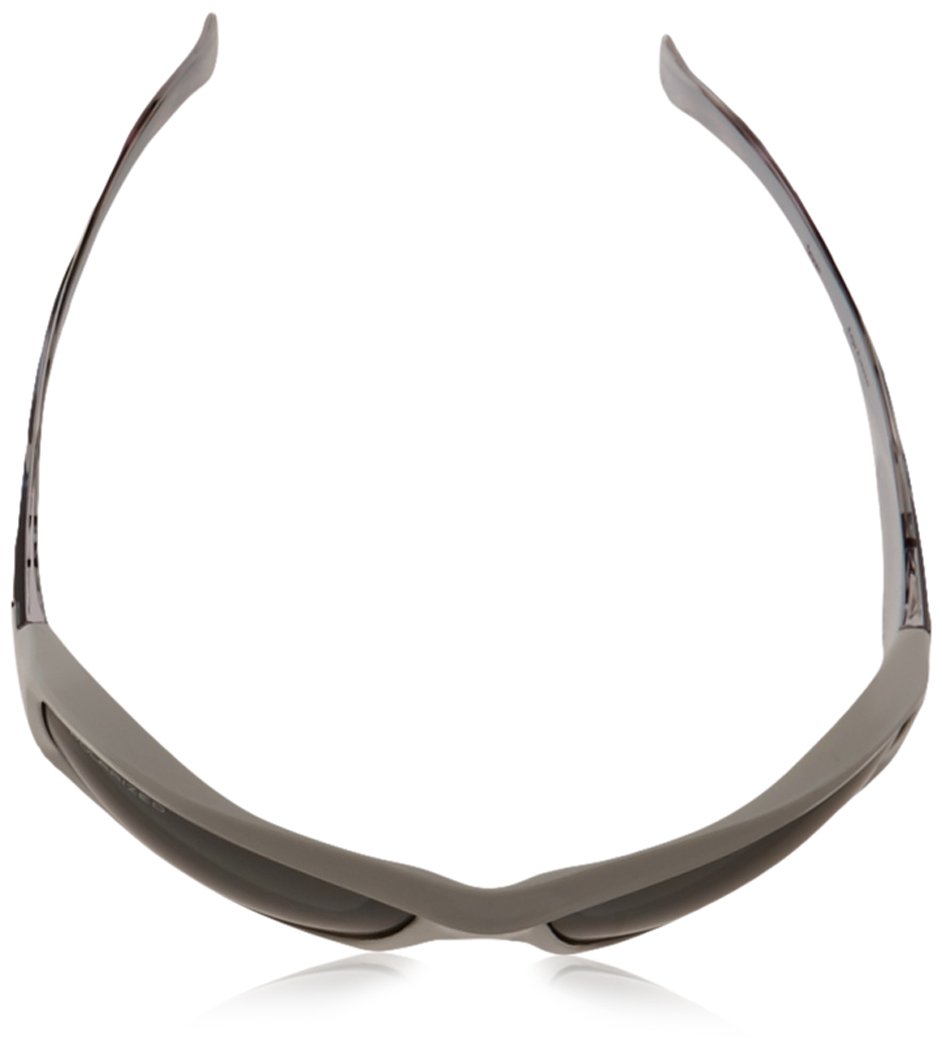 Edge TXB216-S Brazeau Polarized Wrap-Around Safety Glasses, Anti-Scratch, Non-Slip, UV 400, Military Grade, ANSI/ISEA & MCEPS Compliant, 5.04" Wide, Black & Gray Winged Skull Frame/Smoke Lens