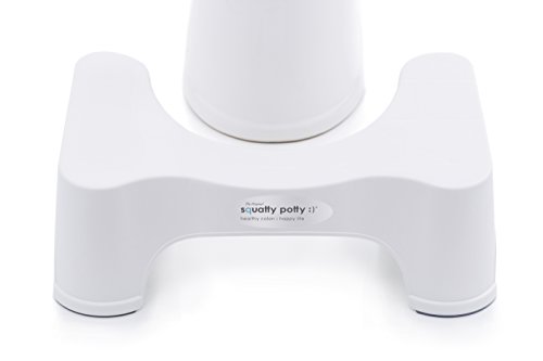 Squatty Potty The Original Bathroom Toilet Stool, 7 inch and 9 inch, White, (Pack of Two)