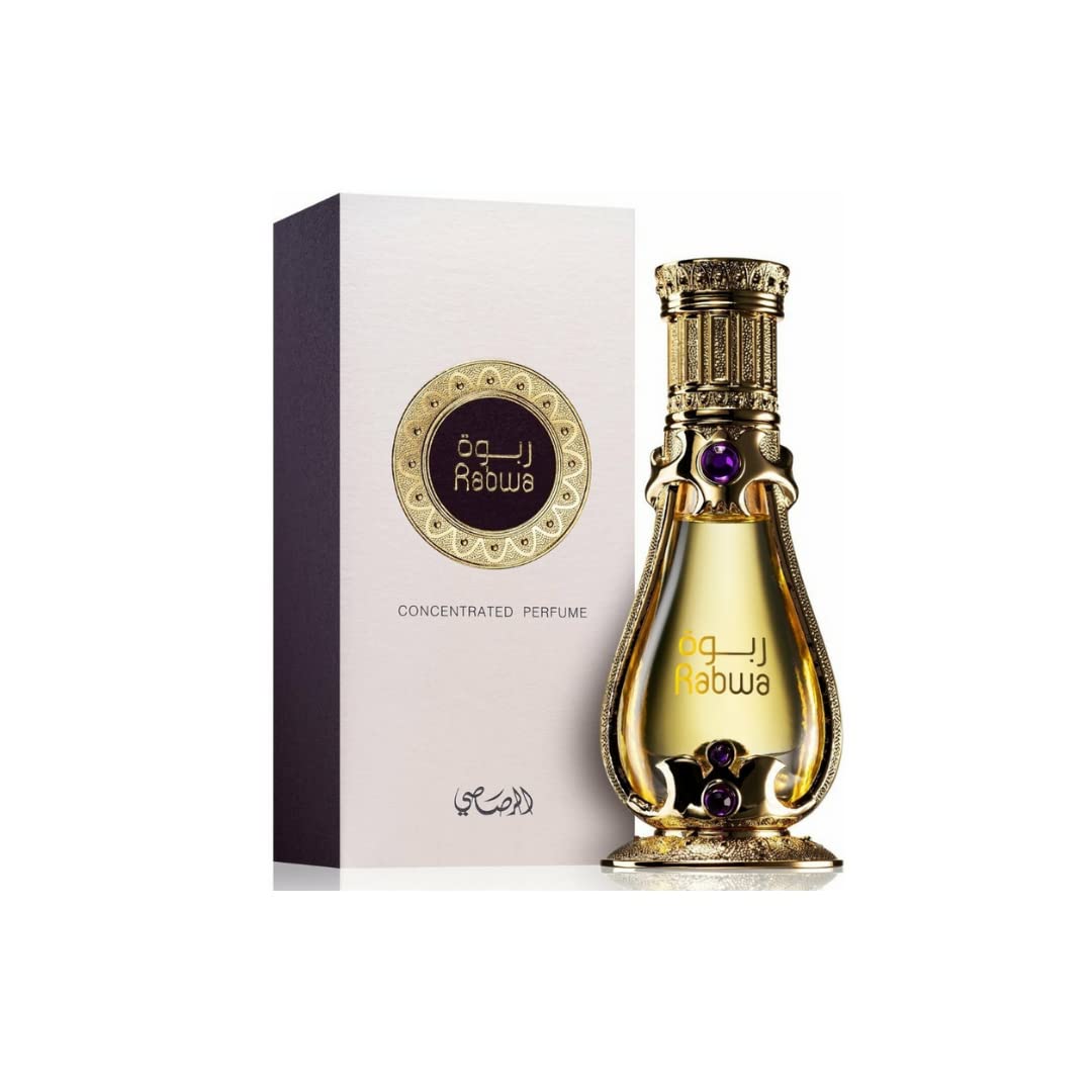 RASASI Rabwa for Men and Women Unisex 19ml(0.6 oz) | Concentrated Perfume Oil | Smooth Woody and Patchouli Notes Enhanced by Bergamot | Elegant Bottle