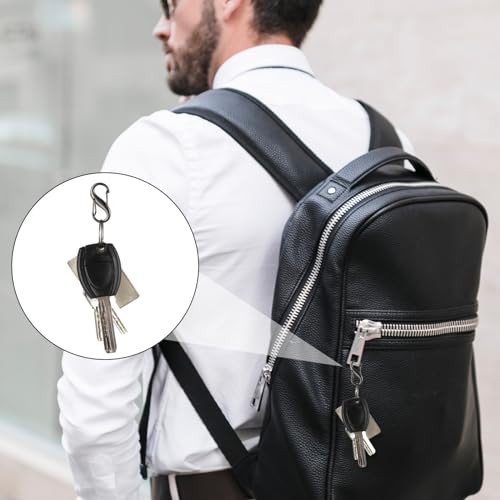 Ouligay 12 Pieces Zipper Locks Anti Theft, Zipper Locks for Backpacks, Tiny Small Mini S Carabiner Clip, Zipper Pulls Replacement for Camping Fishing Travelling Outdoor Sports