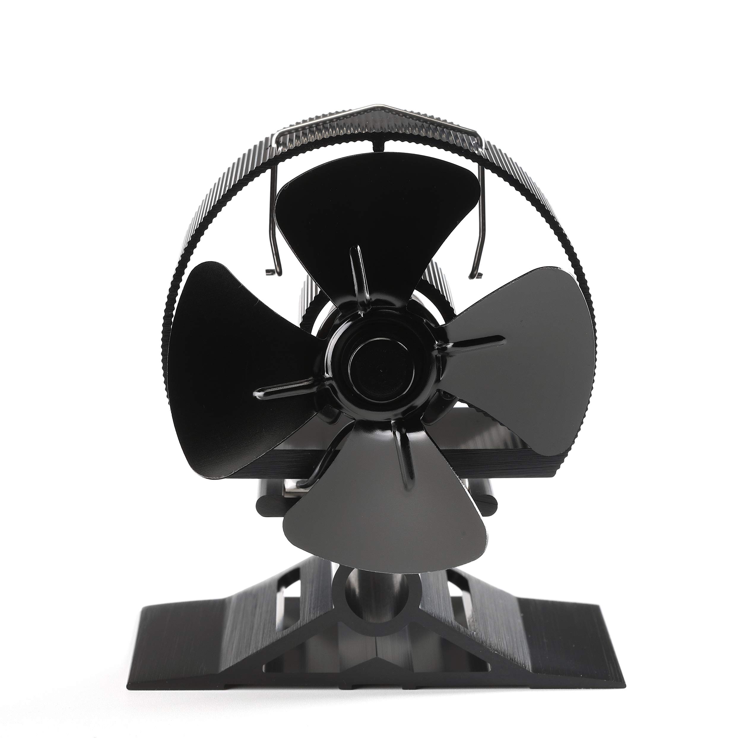 CRSURE Wood Stove Fan for Buddy Heater, 4-Blade Fireplace Fan Heat Powered Fans for Mr Heater, Gas/Pellet/Wood/Propane Log Burner Stove, Thermal Fans for Wood Burner/Burning Stove Top, Non Electric