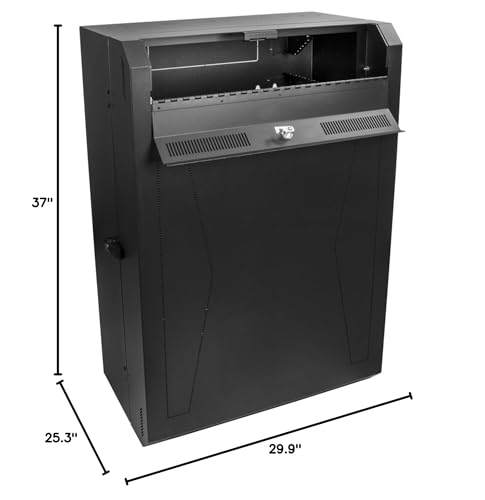 StarTech.com 8U 19" Vertical Wall Mount Server Rack Cabinet - Low Profile (15") - 30" Deep Locking Network Enclosure w/2U for Switch Patch Panel Router Mounting IT/Data Cabinet Assembled (RK830WALVS)