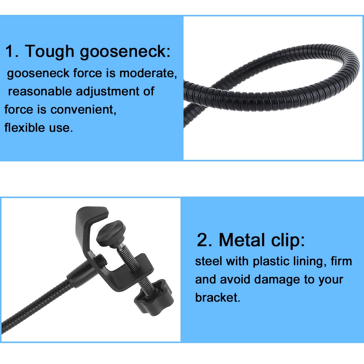 OriGlam Professional Microphone Pop Filter Mask Shield for Any Other Microphone, Dual Layered Pop Wind Screen with Flexible 360° Clip Stabilizing Arm