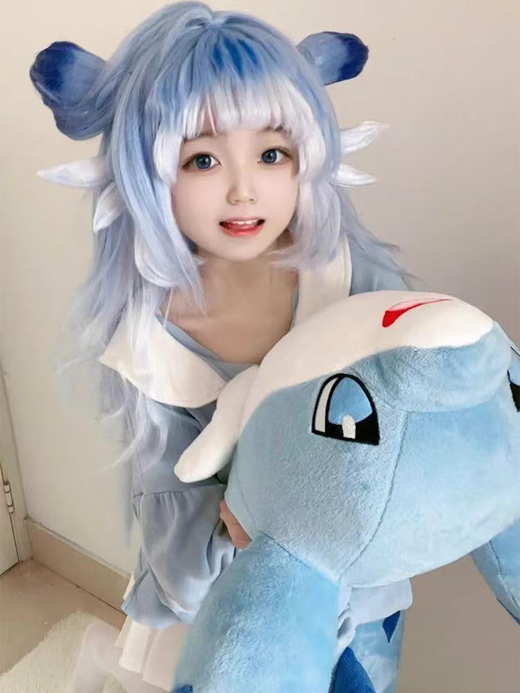 HuaHuoAye Chillet Plush Toy Doll Throw Pillow Giant Soft Cute Fluffy Suitable for Gifts (5 Feet Long), Large, Blue
