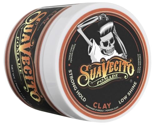 Suavecito Pomade Firme Clay 4 oz, 1 Pack - Strong Hold Hair Clay For Men - Low Shine Matte Hair Clay Pomade For Natural Texture Hairstyles