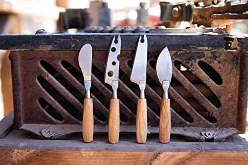 BOSKA Stainless Steel Mini Cheese Knives - Oslo For All Types of Cheese - Multi-Functional Cheese Slicer - Handheld Slicer - Silver Non-Stick - Dishwasher Safe - For Kitchen Cooking