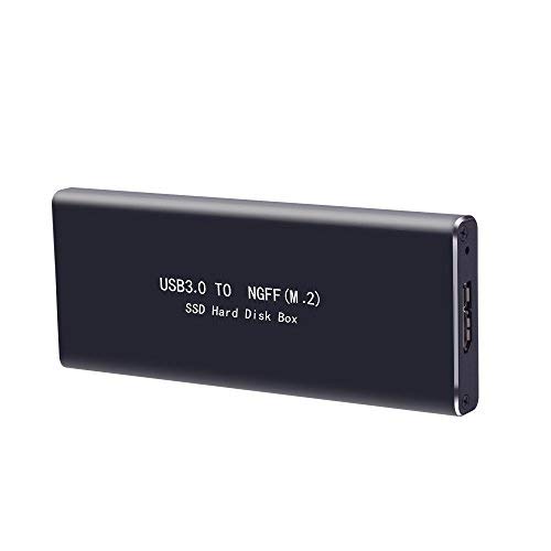 M.2 SATA SSD to USB 3.0 External SSD Reader Converter Adapter Enclosure with UASP, Support NGFF M.2 2280 2260 2242 2230 SSD with Key B/Key B+M(Can't Fit for PCIe NVMe/PCIe AHCI with Key M)