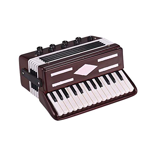 ALANO red Mini Accordion Model with Gift Box Mini Musical Ornament Decor Model (KR-7 L)