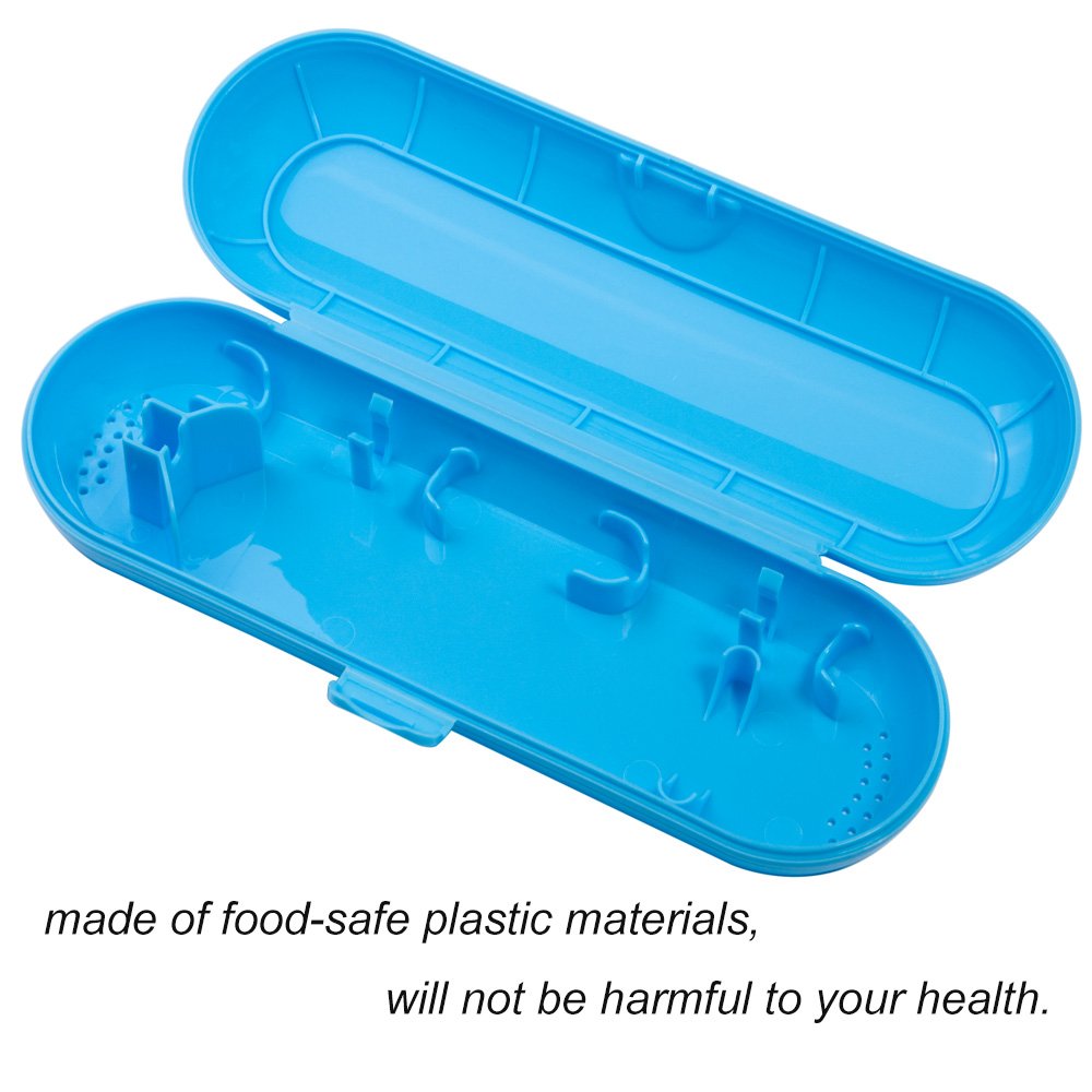 Nincha Portable Replacement Plastic Electric Toothbrush Travel Case for Oral-B Pro Series (Blue)