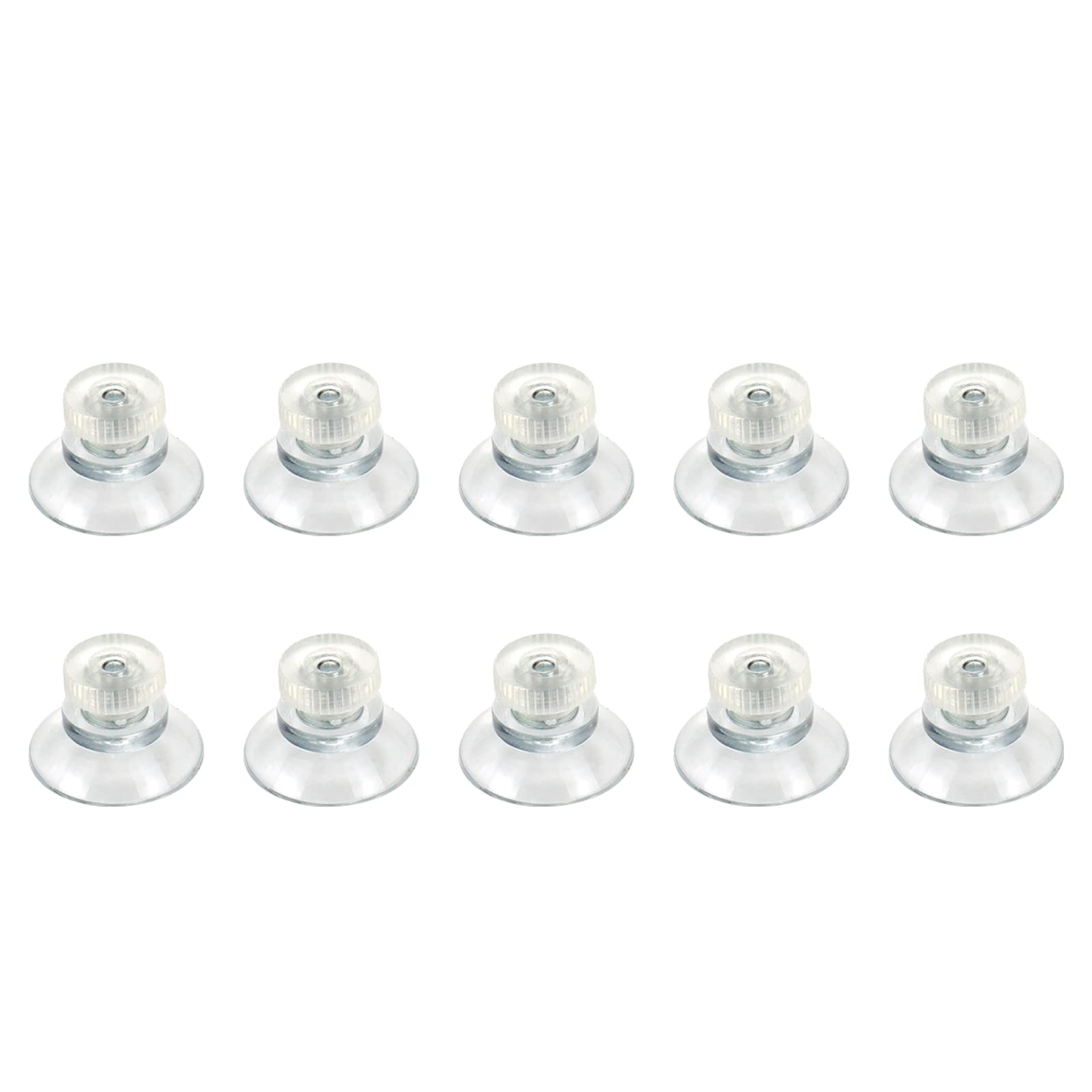 Semetall 10pcs Clear Suction Cups with M4 Cap Nut Transparent PVC Sucker Pads for Kitchen Offices Bathroom Decoration Wall,25mm/0.98" Diameter