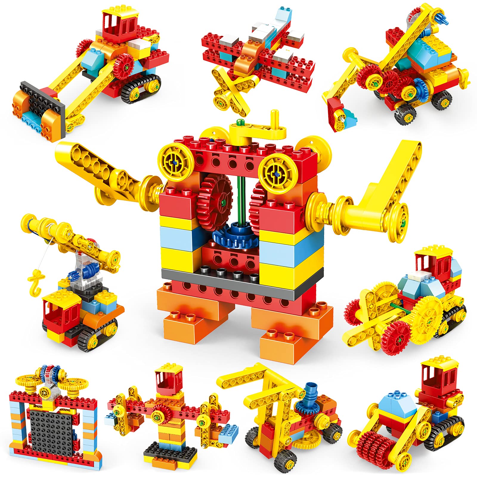 EP EXERCISE N PLAY STEM Building Blocks Toy Set for Kids, Kindergarten Preschool Educational Learning Toys with Storage Box, Birthday Gifts for Boys Girls Toddlers Age 3 4 5 6 7 8 Years (148 Pieces)