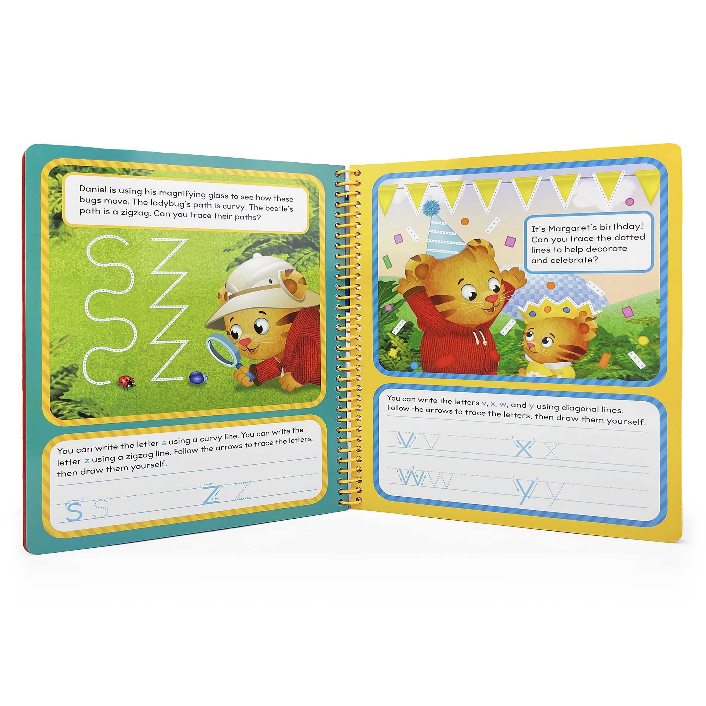 Daniel Tiger's Neighborhood Wipe Clean Writing & Tracing Workbook Skills for Preschool Kids Ages 3 - 5: Practice Pen Control, ABC's, Numbers, Handwriting, Wipe Off Pen Included