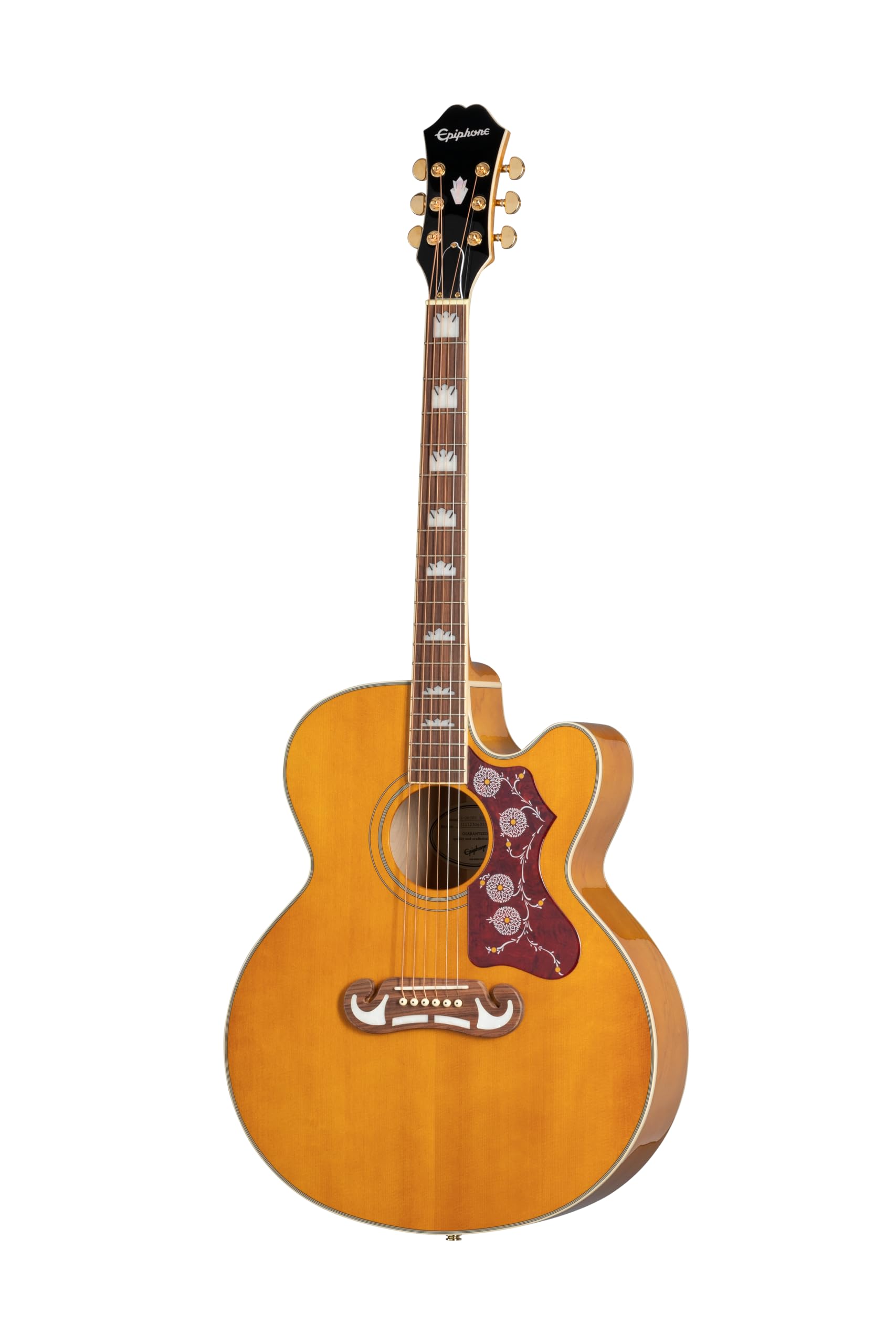 Epiphone J200 EC Studio Acoustic Electric Solid Top, Vintage Natural