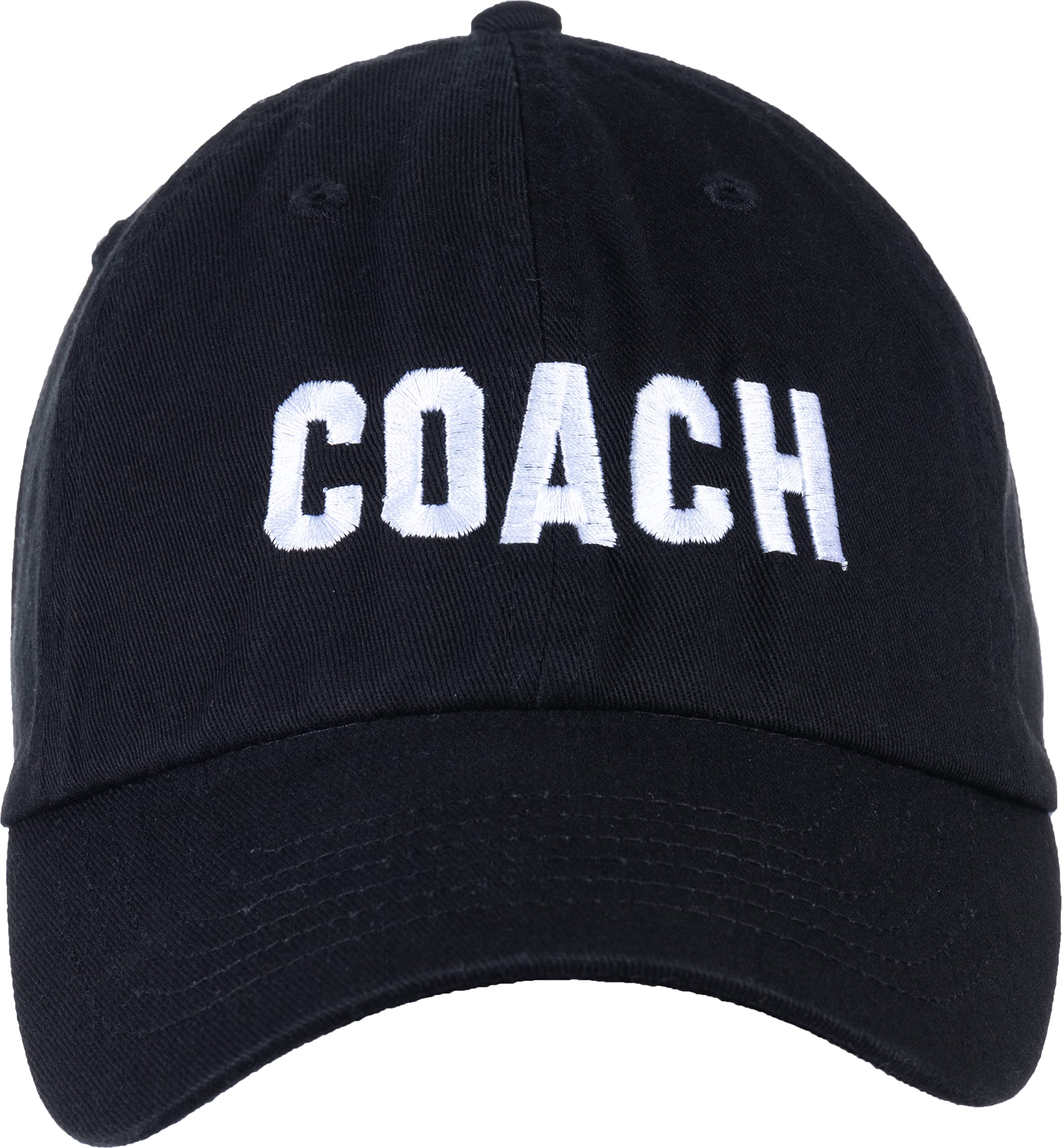 Ann Arbor T-shirt Co. Coach | Coaching Baseball Hat, Men & Women Team Cap - (Black, DadHat)