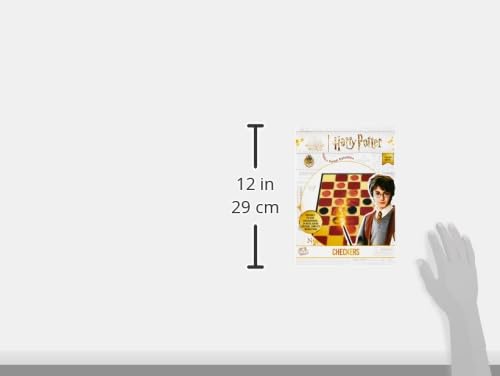 Pressman Harry Potter Checkers - Specially-Colored Folding Checkerboard and Interlocking Checker Pieces - Ages 6 and Up, 2 Players