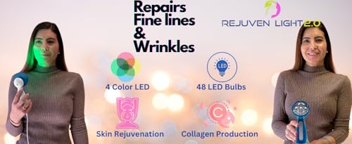 Fusion Skin Duo Red & Blue Light Therapy for Face Handheld LED Light Therapy Facial Massager Anti-Aging Wrinkle Reduction Device