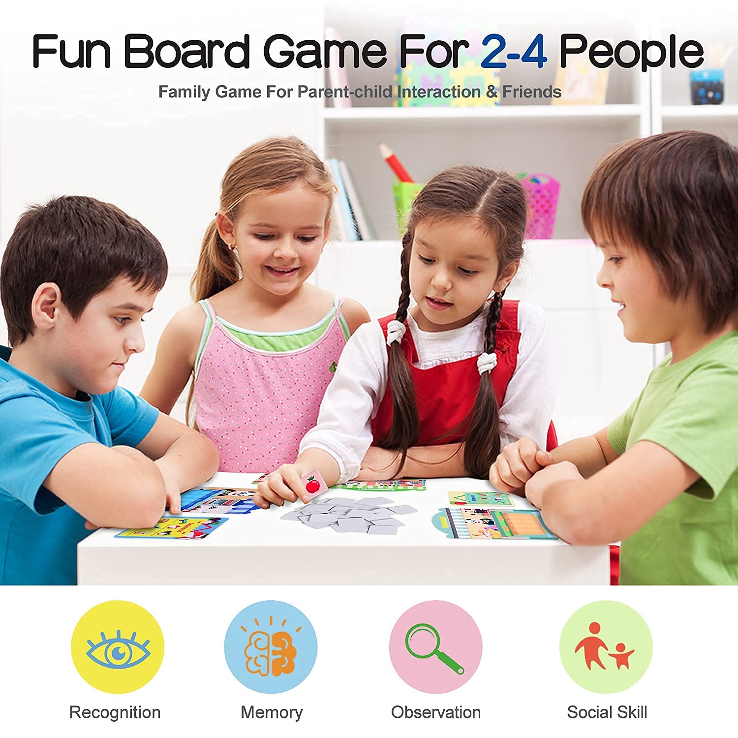 Panda Juniors Memory Game, Shopping List Game Educational Matching Games for Kids Toddlers Ages 3 and Up Preschool Home Learning Montessori STEM Board Games Gift Toys