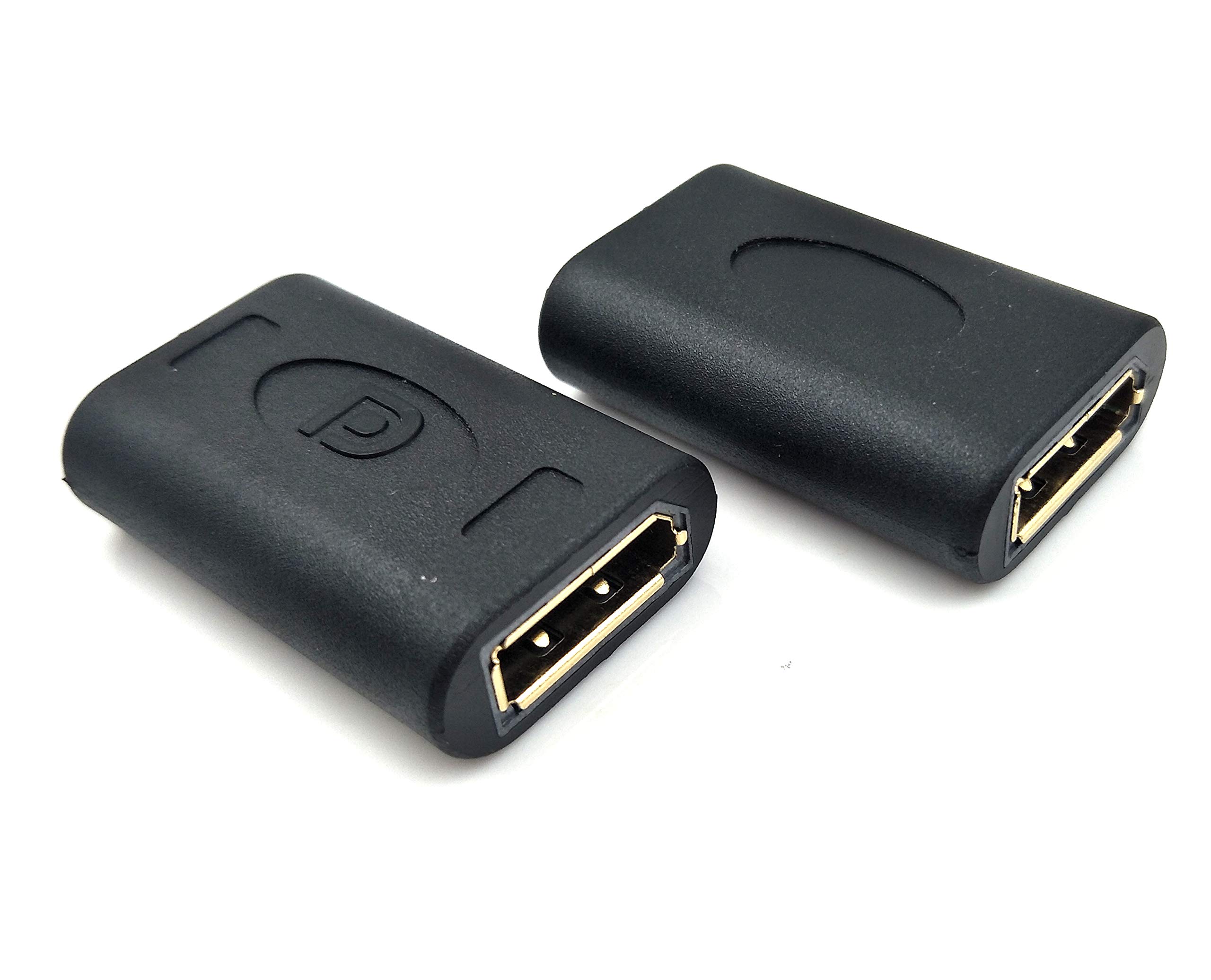Poyiccot Displayport to Displayport Coupler, 2Pack DisplayPort (DP) Female to DisplayPort (DP) Female Convertor Extension Adapter Black (DP to DP Coupler)