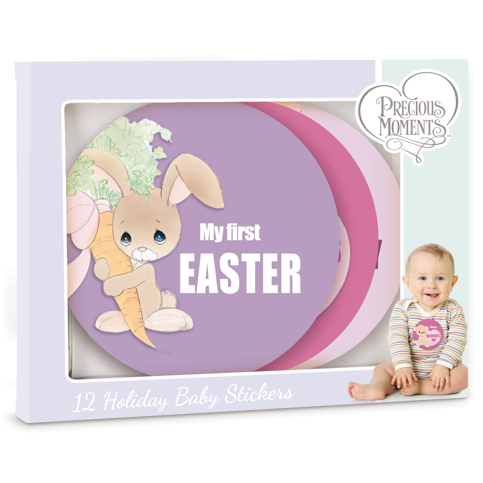 Precious Moments 172425 Baby's Firsts Commemorative Milestones Seasonal Holiday Baby Belly Sticker Set