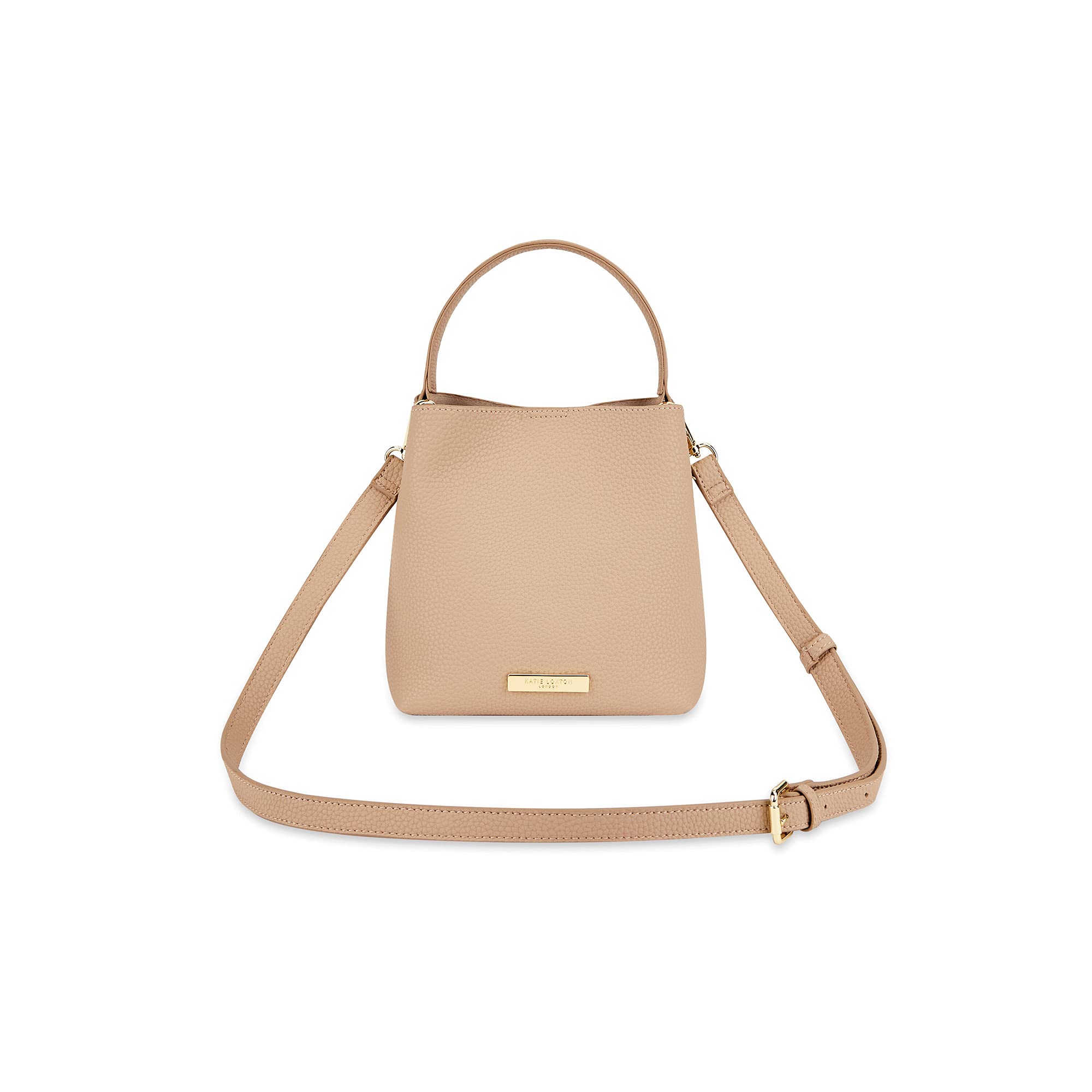 KATIE LOXTON Lucie Womens Vegan Leather Adjustable Detachable Strap Crossbody Pale Pink