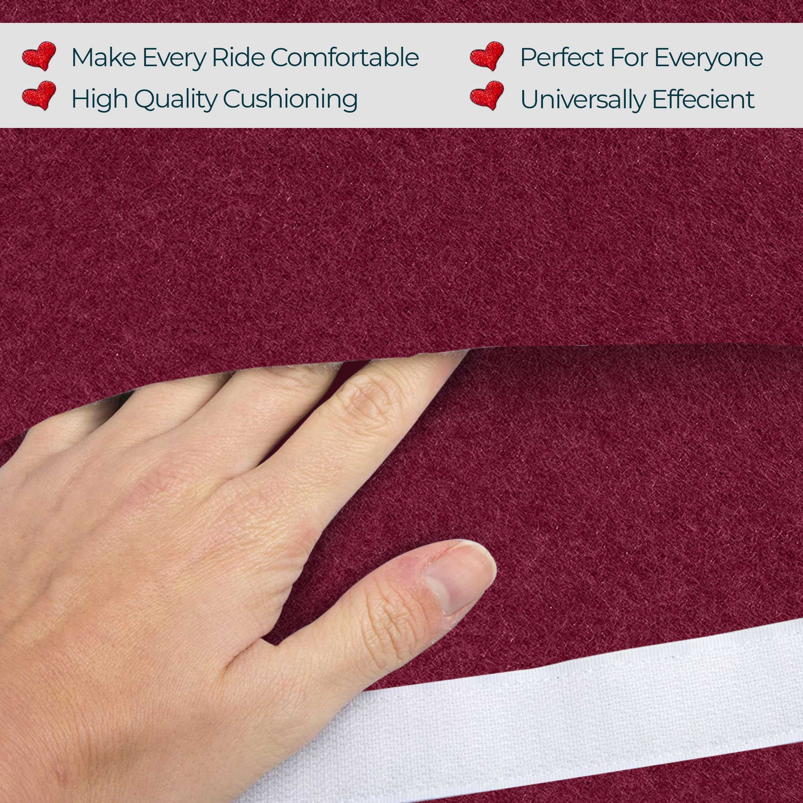 The Breast & Chest Buddy Port Support - Seatbelt Pads for Open Heart Surgery and Mastectomy Recovery - Burgundy