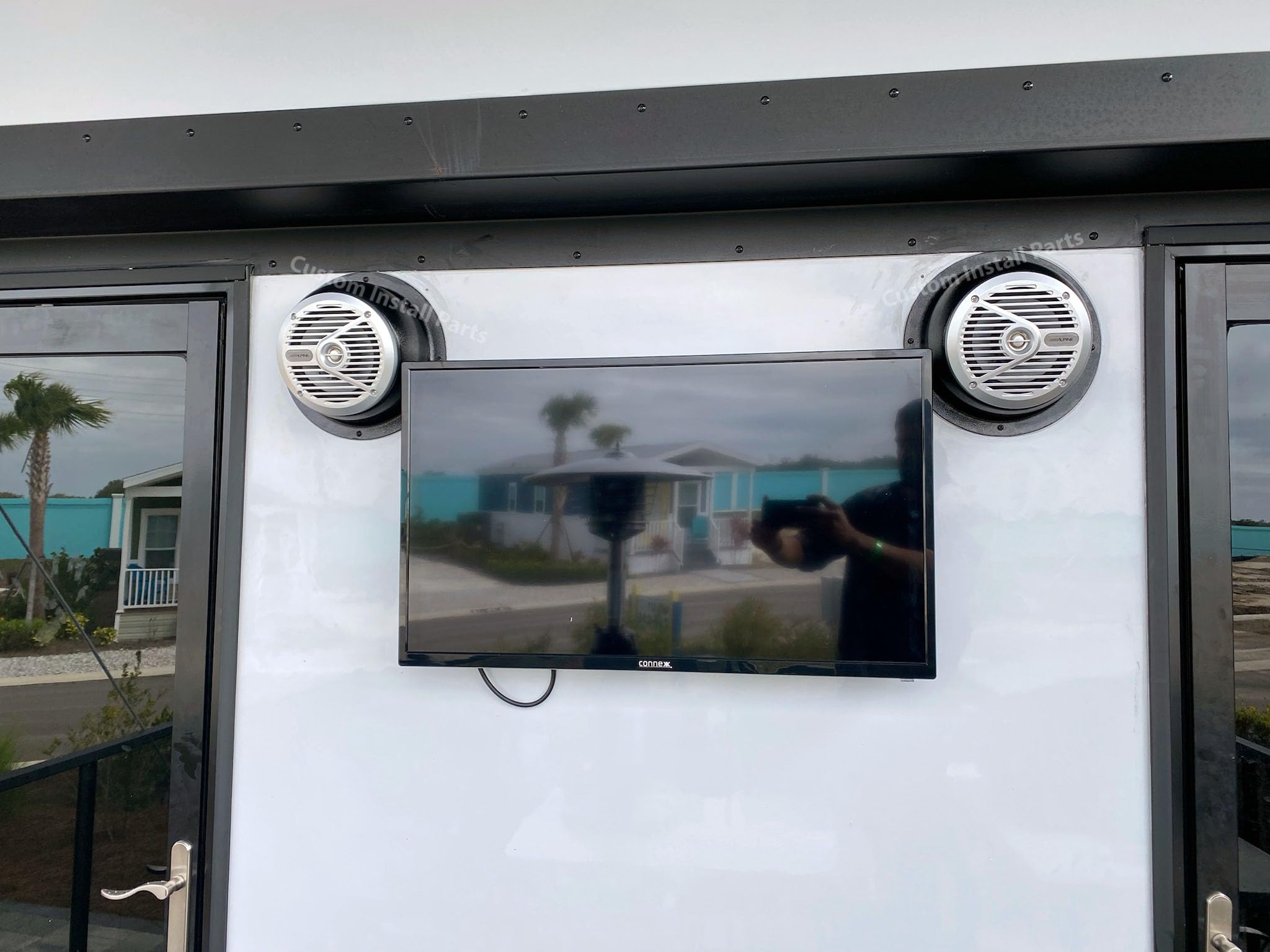 Custom Install Parts Pair of 6.5" Install Universal Angled Speaker Enclosures Boxes Pods Surface Mount
